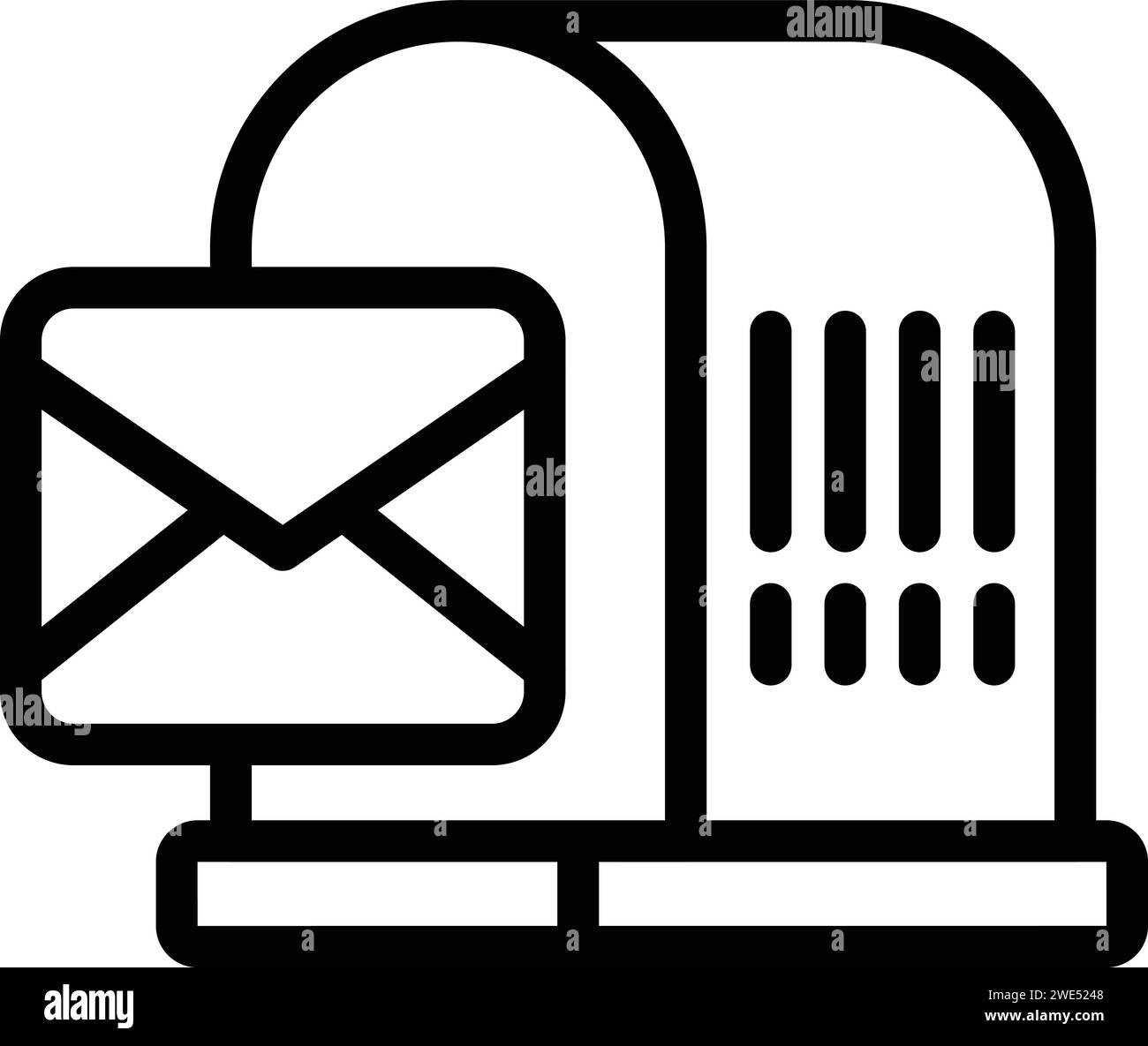 System mail icon outline vector. Model price plan. Dark form list Stock ...