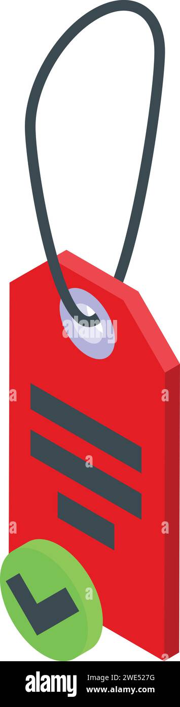 Sales red tag icon isometric vector. Service performance. Website ...