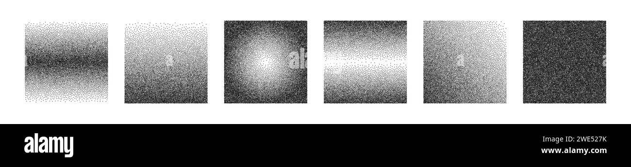 Gradient squares of grains. Noisy figures patterns with tone ...