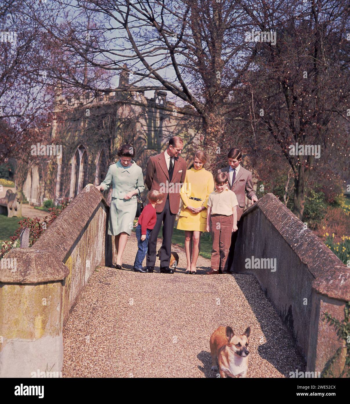 Princess anne with prince andrew and prince edward hi-res stock ...