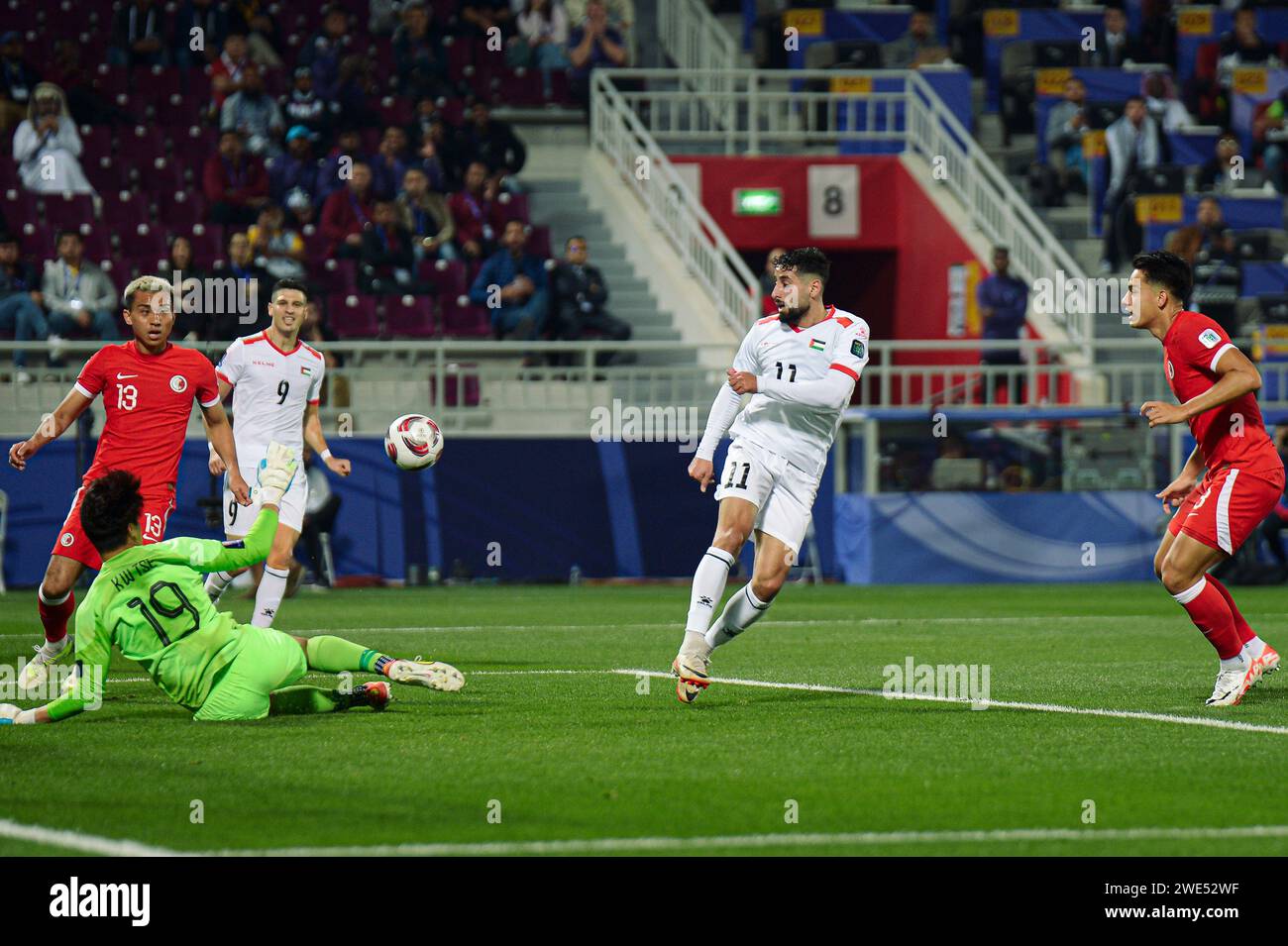 Doha, Qatar. 23 January, 2024. HONG KONG, CHINA VS PALESTINE：Group B ...