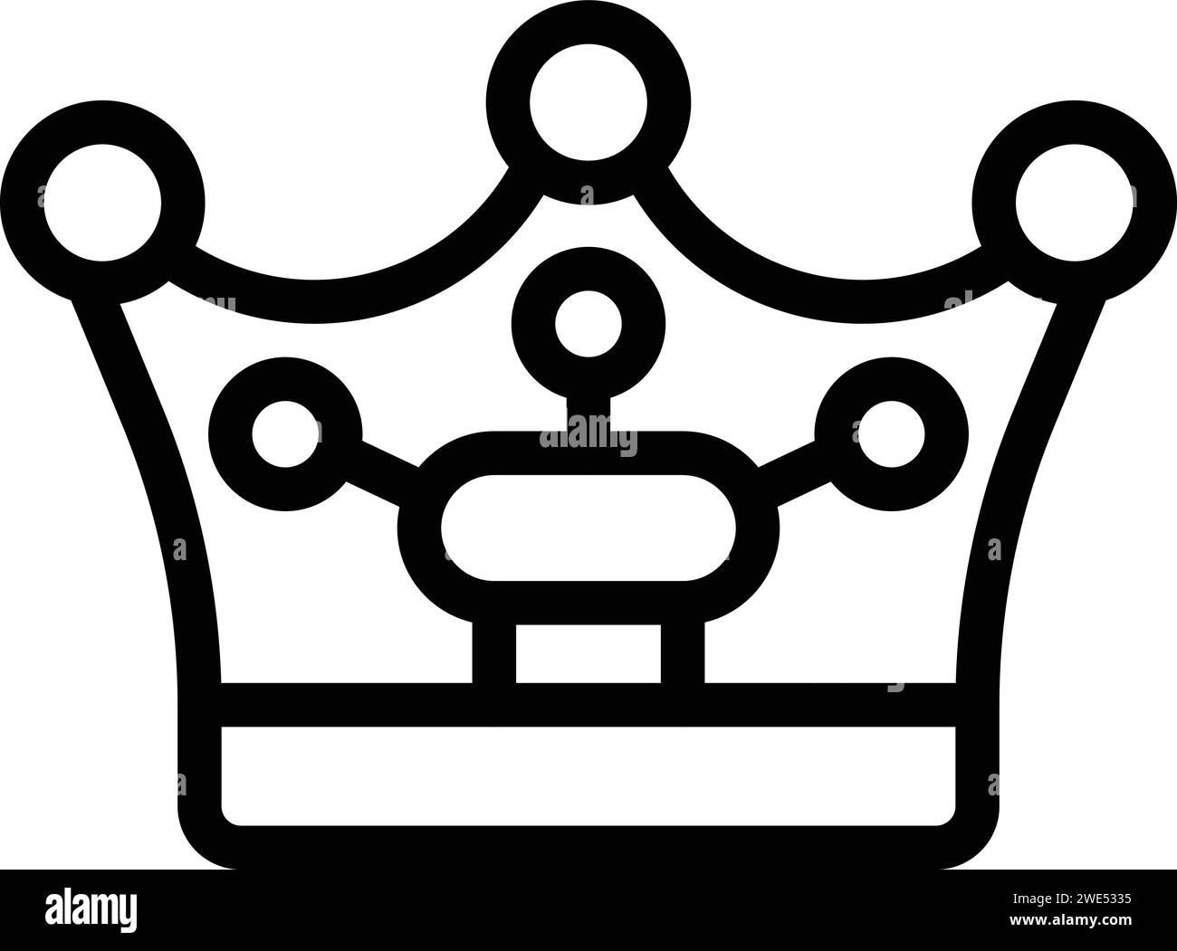 Crown price service icon outline vector. Form mail list. Dark revenue ...