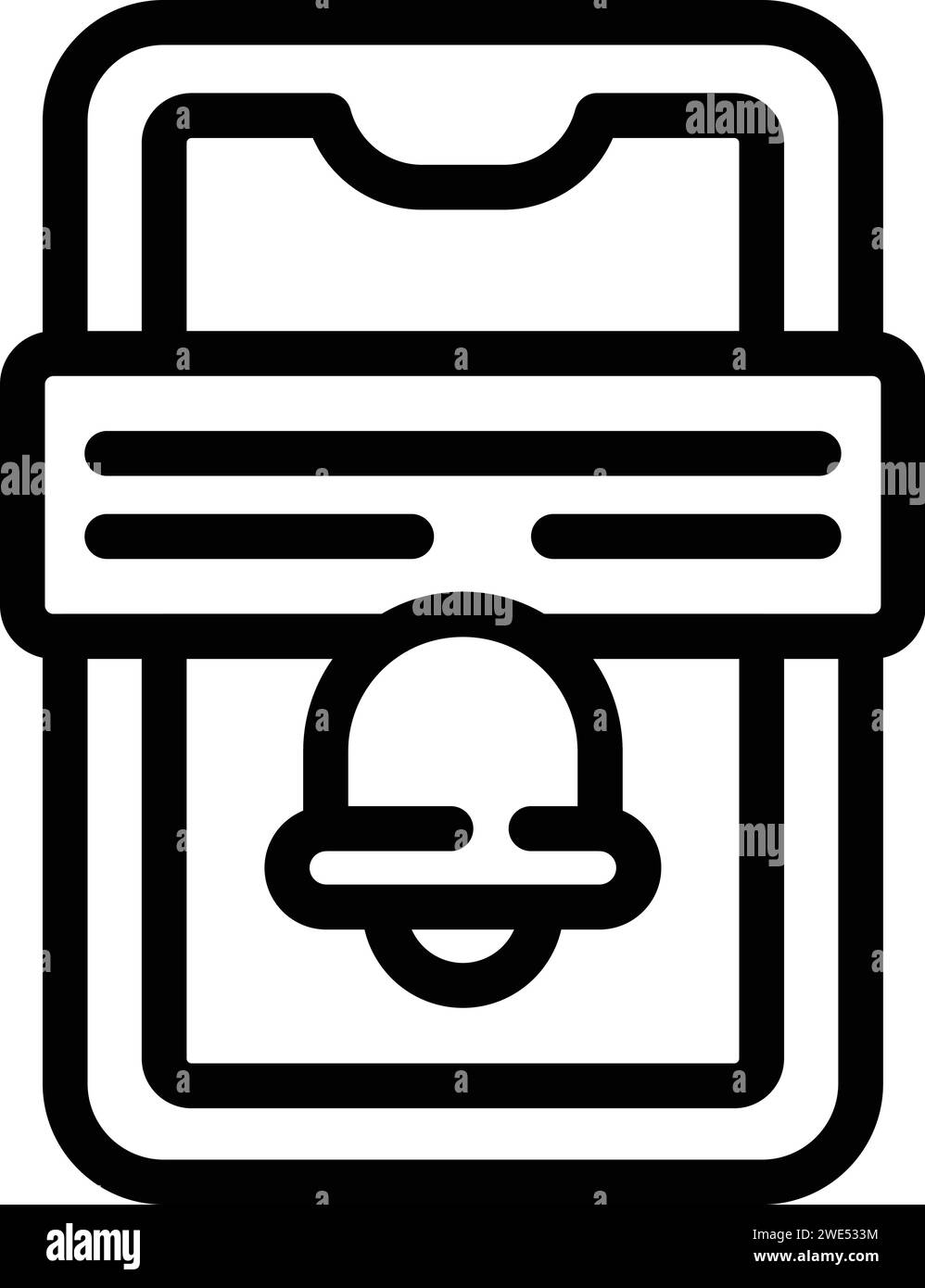 Subscription notification icon outline vector. Form mail list. Revenue ...