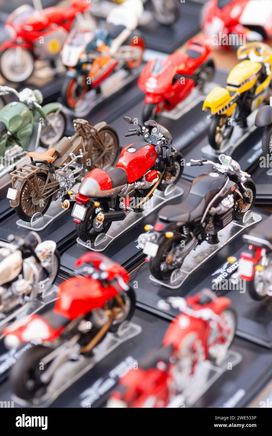 Motorbikes Miniature Toys Stock Photo - Alamy
