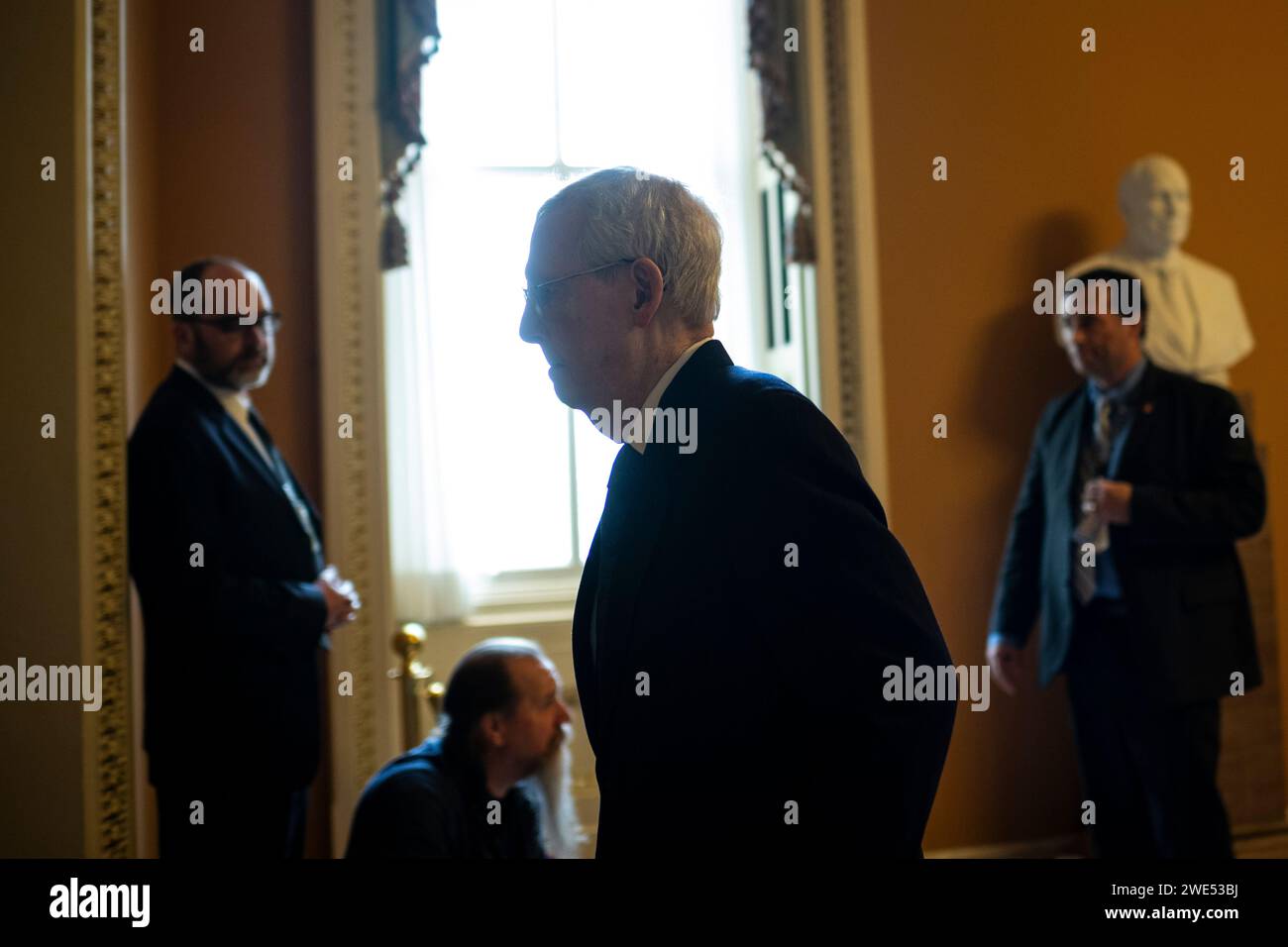 Washington, USA. 23rd Jan, 2024. Senator Mitch McConnell (R-KY), the ...