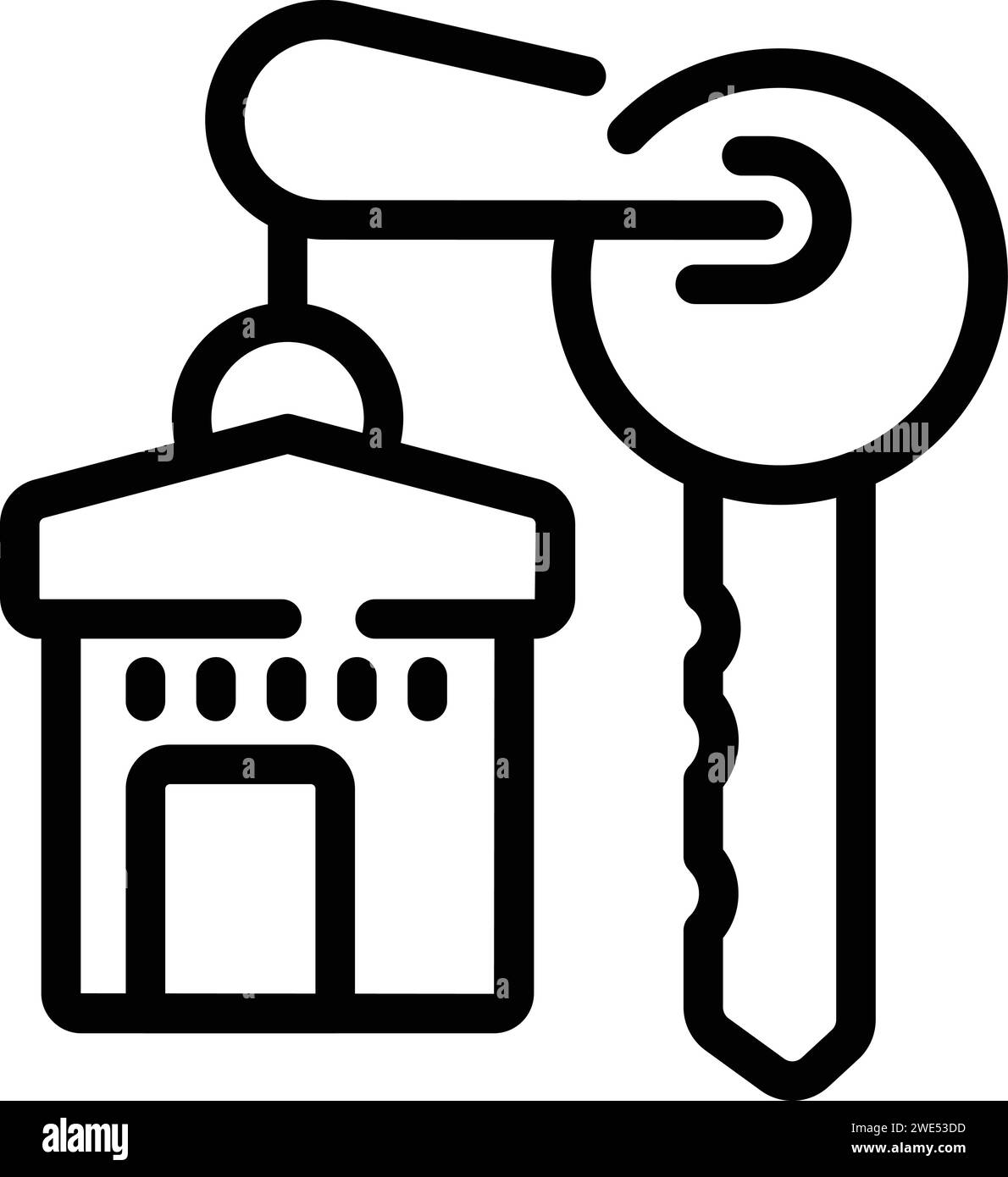 Sold house key icon outline vector. Agency business. Finance home Stock ...