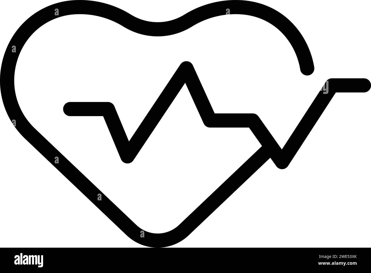 Heart rate runner icon outline vector. Male activity. Run people Stock ...