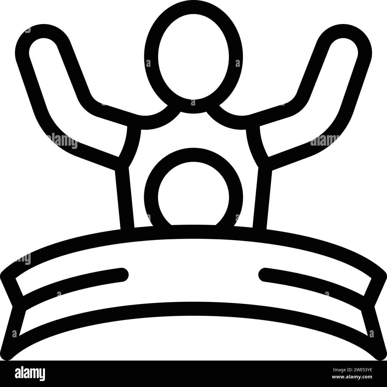 Finish runner icon outline vector. Sprint race athlete. Walk runner ...