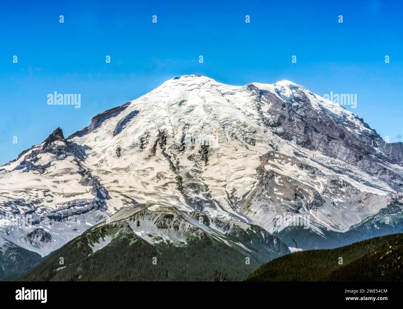 Mount Rainier Crystal Mountain Lookout Pierce County Washington. Mt ...
