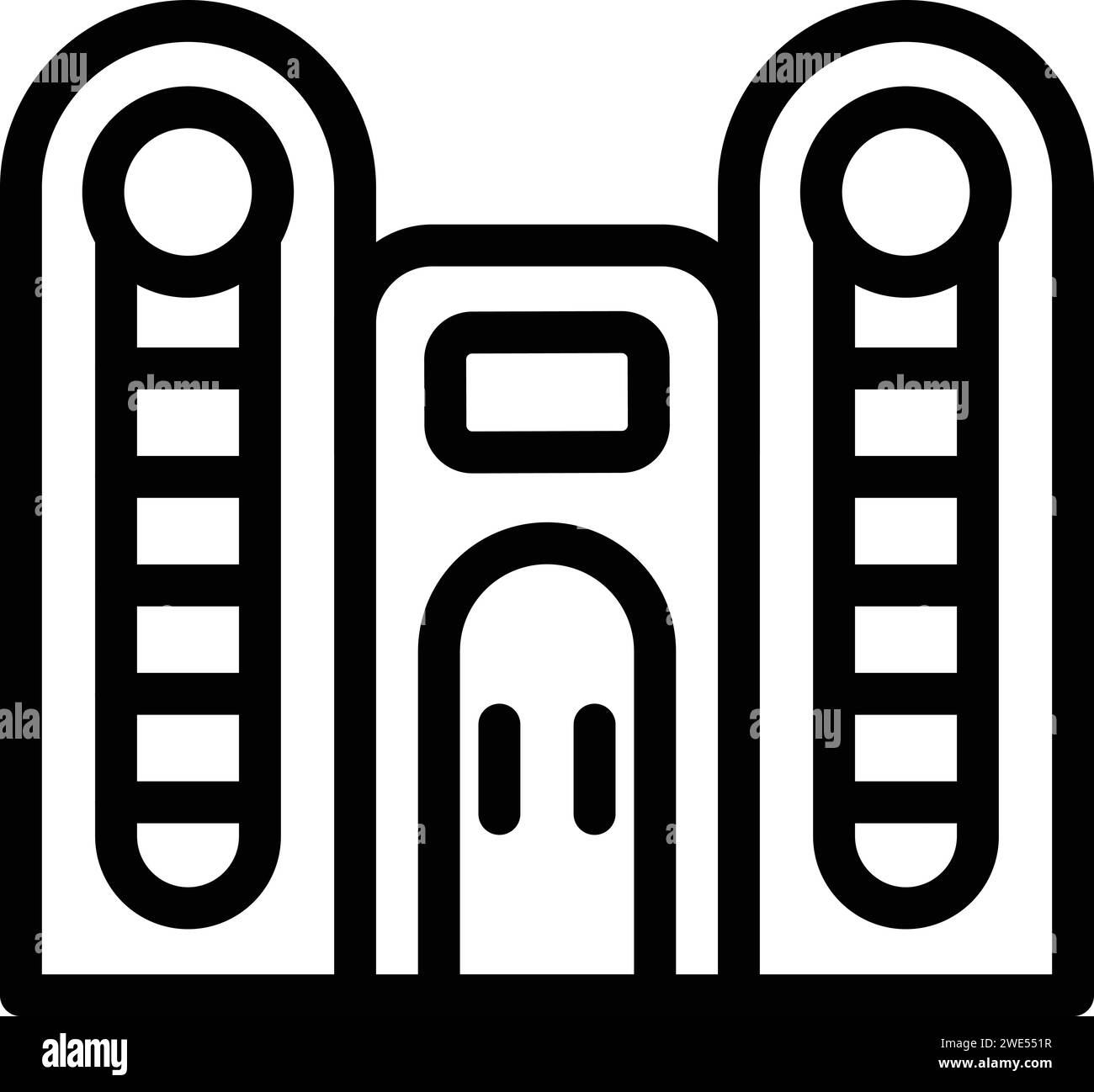 Paris building icon outline vector. Travel gallery. Nation excursion ...