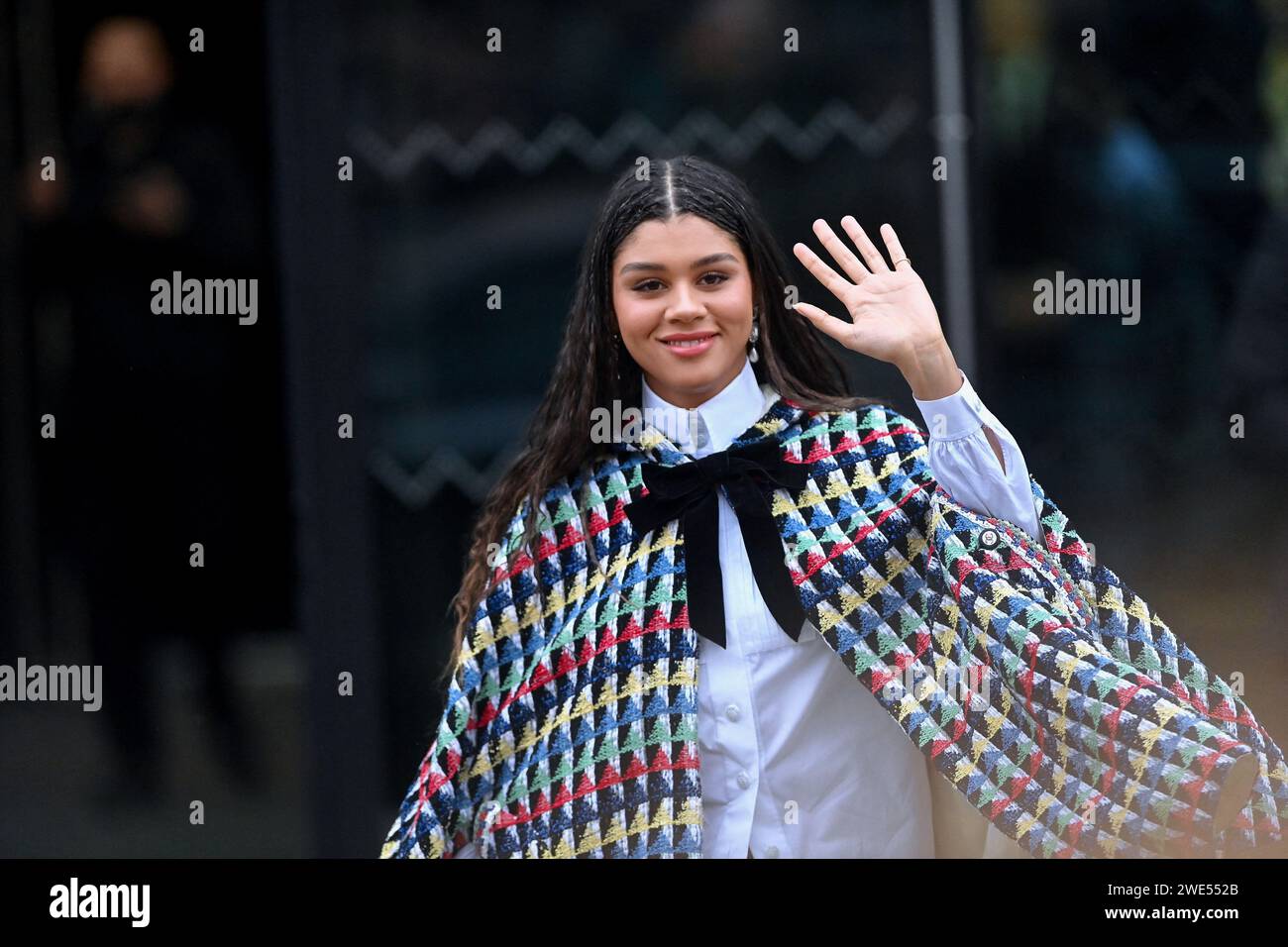 Paris, France. 22nd Jan, 2024. Ama Lou attends the Chanel Haute Couture ...
