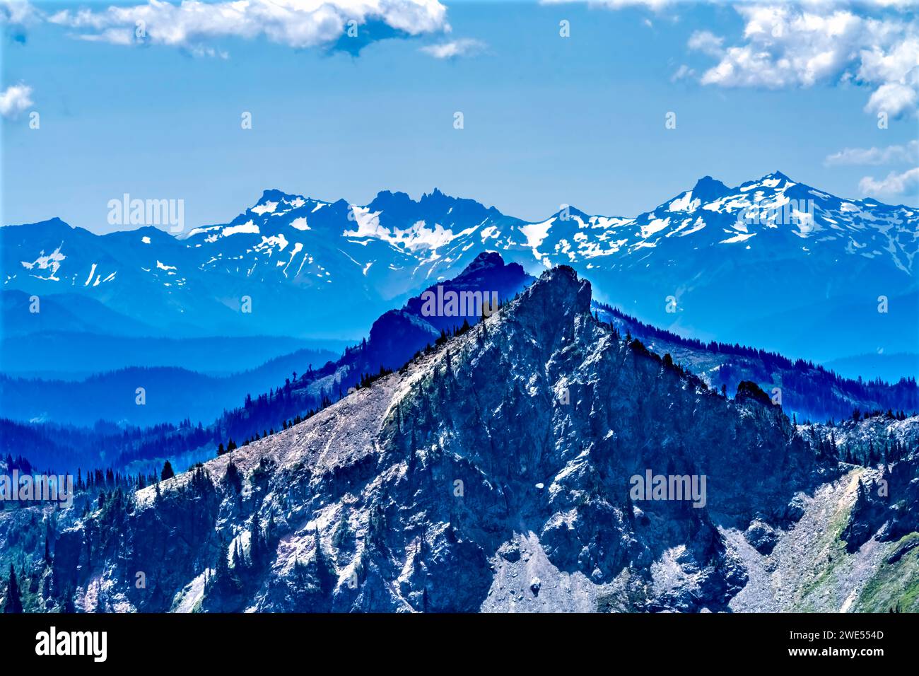 Snow Mountains Foothills Crystal Mountain Lookout Pierce County ...