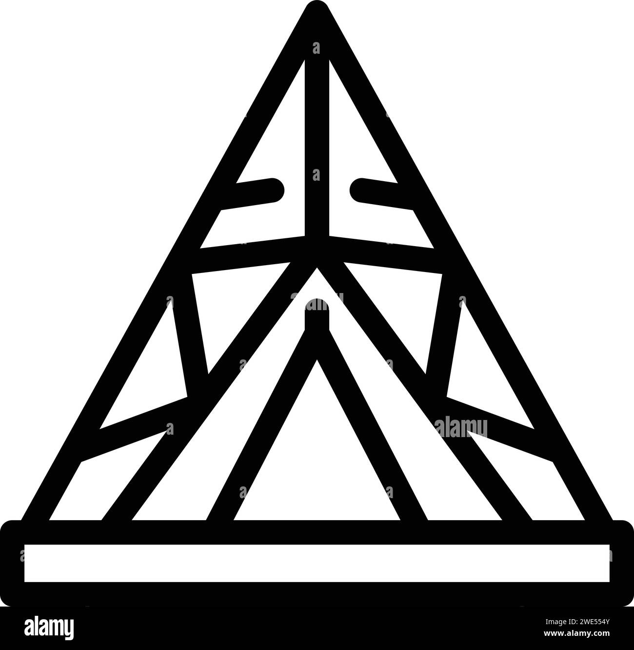 Ancient louvre icon outline vector. Art gallery. Master tourist capital ...