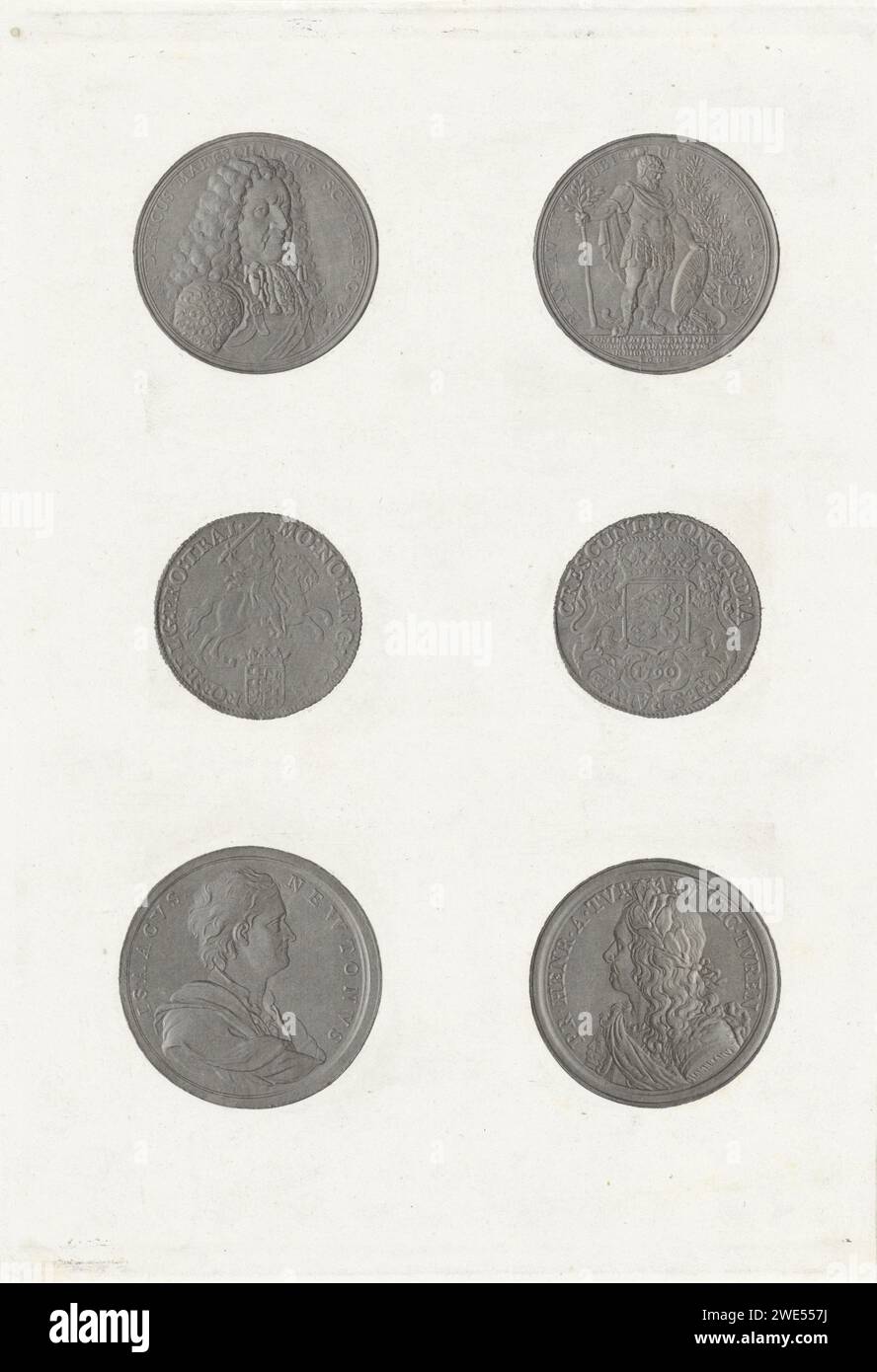 Coins and tokens, Jan Dam Steuerwald, 1822 - 1863 print Different coins ...