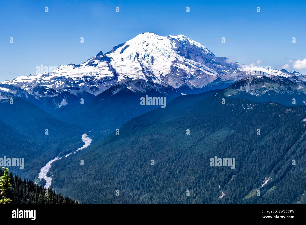 Mount Rainier White River Green Mountains Crystal Mountain Lookout ...