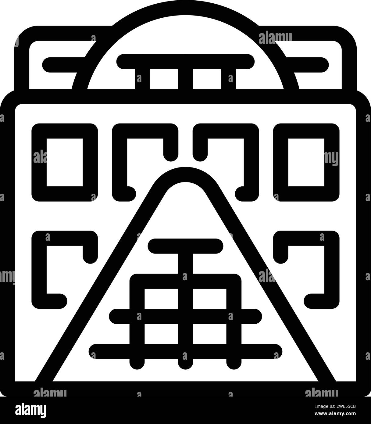 Louvre city icon outline vector. Art gallery adult. France paris Stock ...