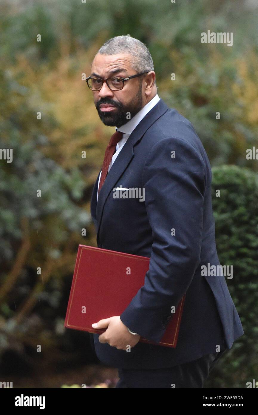 London, England, UK. 23rd Jan, 2024. Home Secretary JAMES CLEVERLY ...