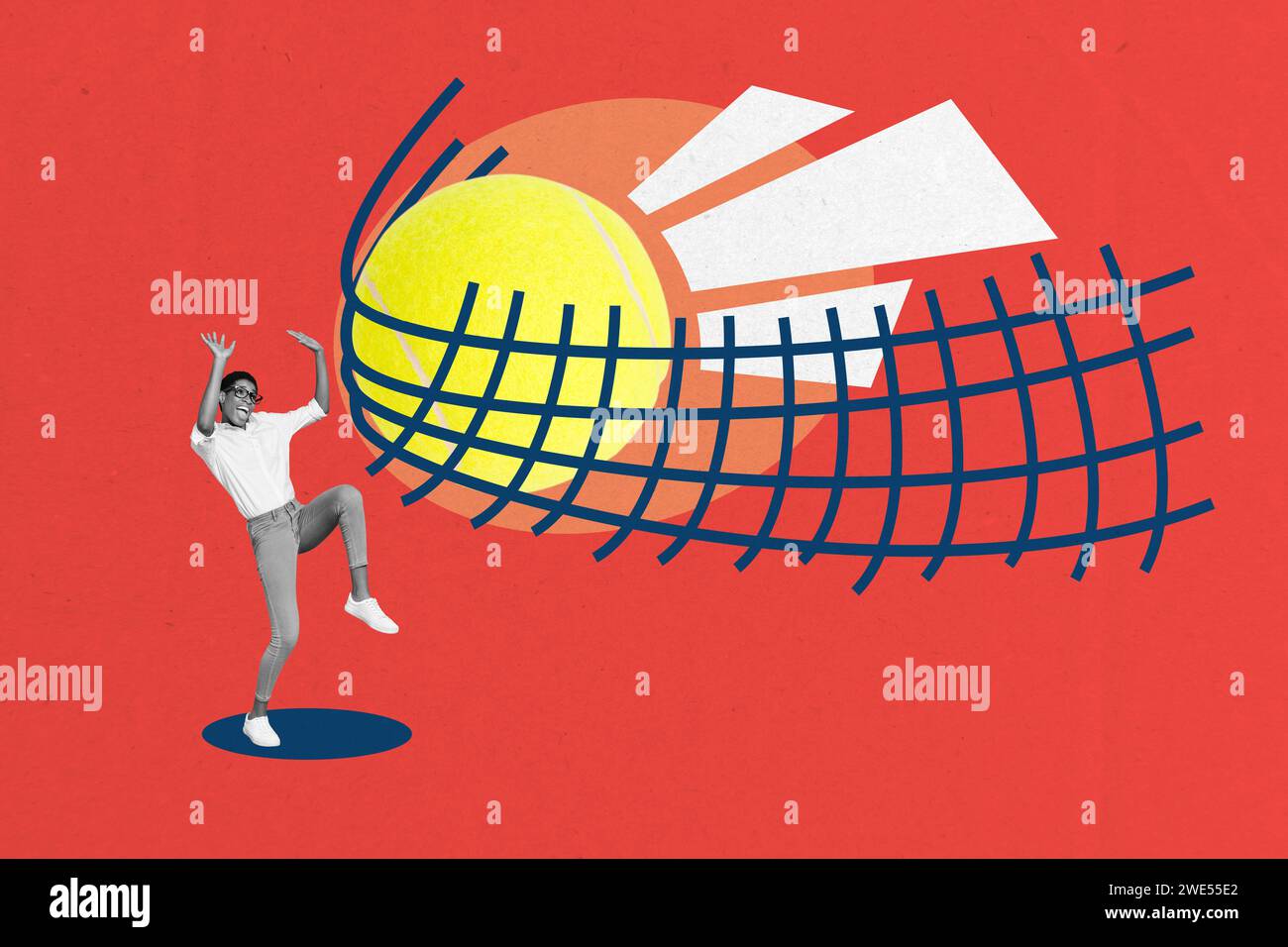 Collage contemporary design art of young sports woman transgender ...