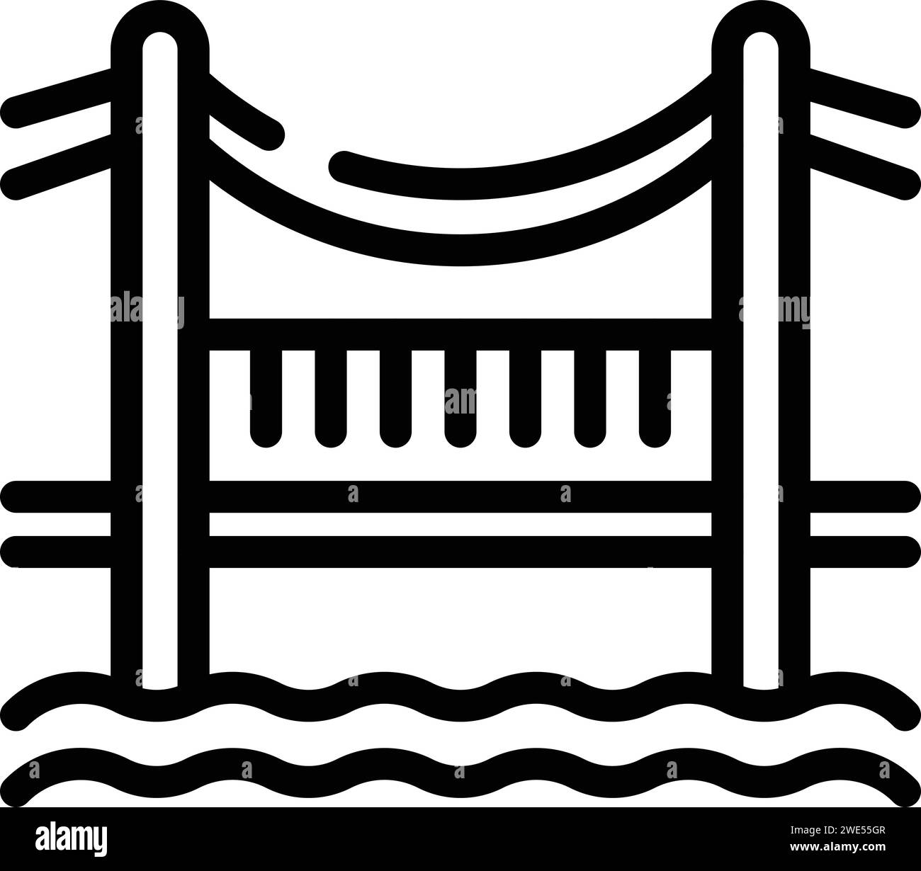 Lisbon bridge icon outline vector. Culture landmark. Country monument ...