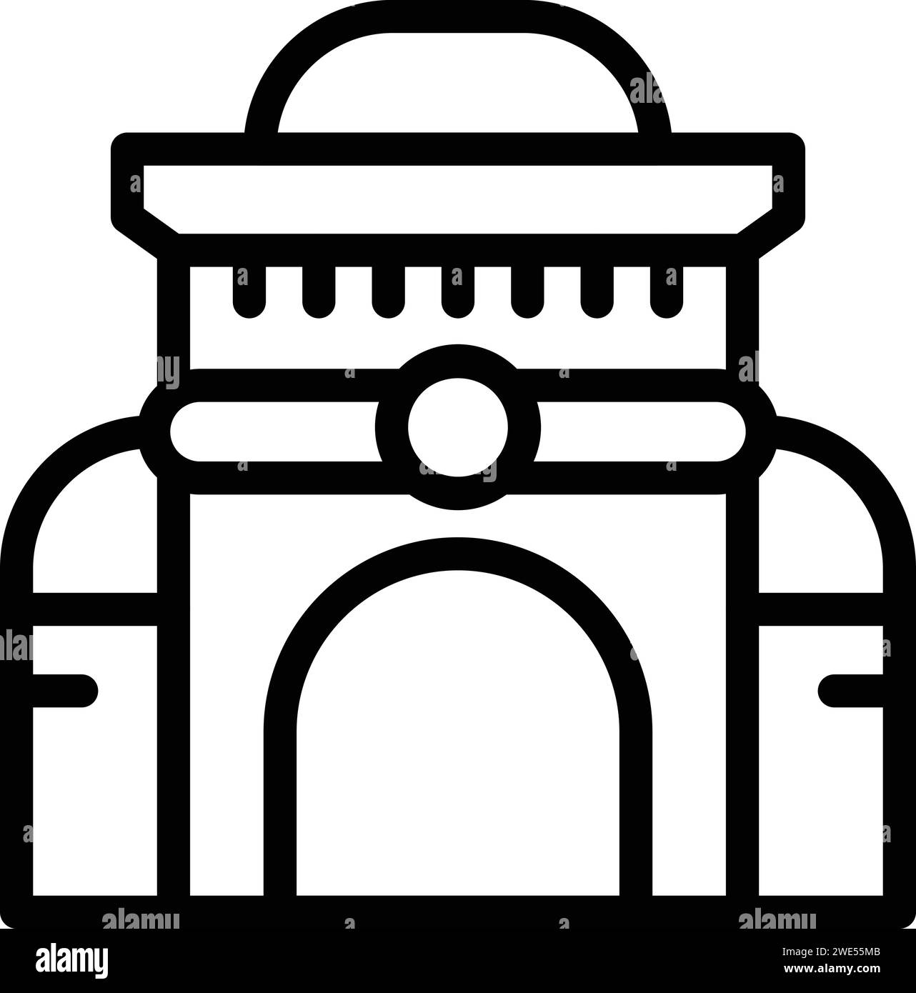 Tower castle icon outline vector. Lisbon city. Country europe culture ... Tower castle icon outline vector. Lisbon city. Country europe culture ...