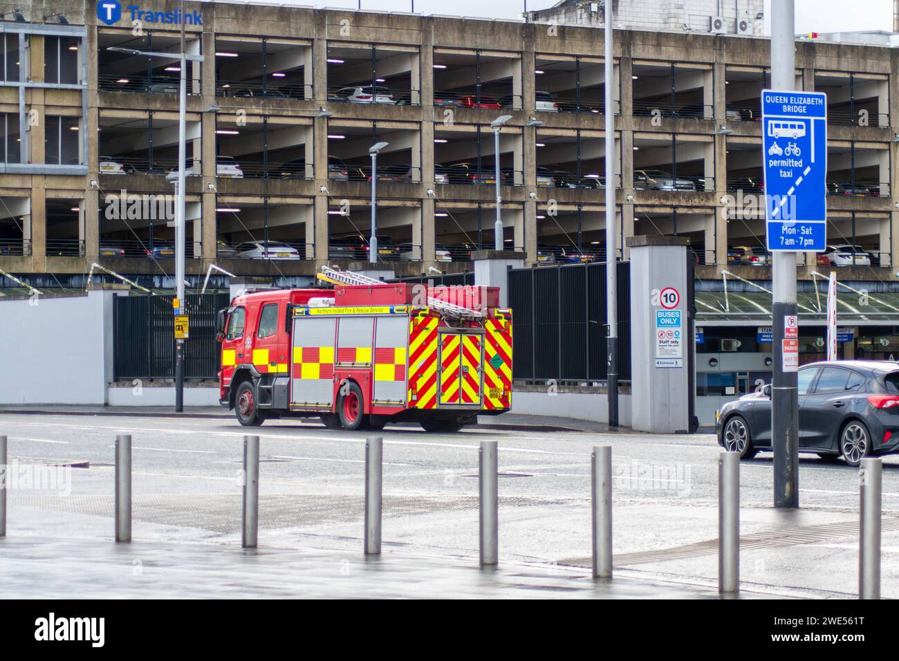 Belfast, United Kingdom, 23 01 2024, Northern Ireland Fire Service ...