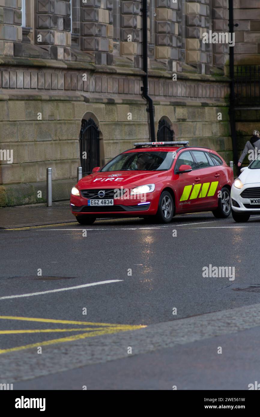 Belfast, United Kingdom, 23 01 2024, Northern Ireland Fire Service ...