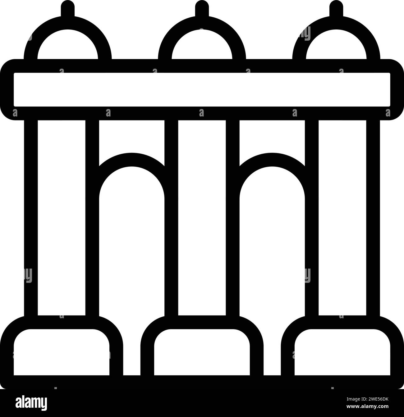 Lisbon city arch icon outline vector. Culture monument. City travel ...