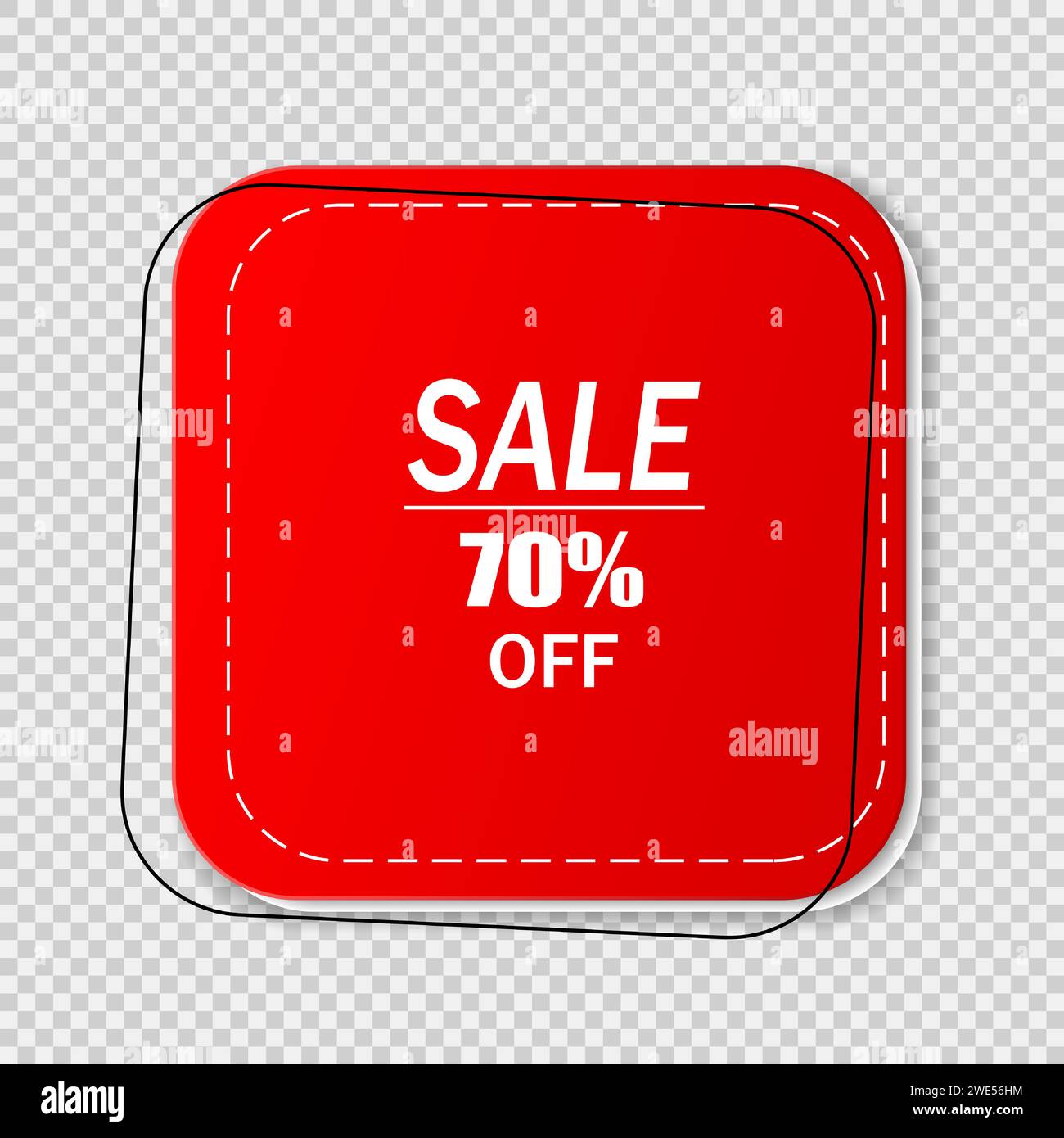 Isolated price tag, discount sticker on a transparent background Stock ...