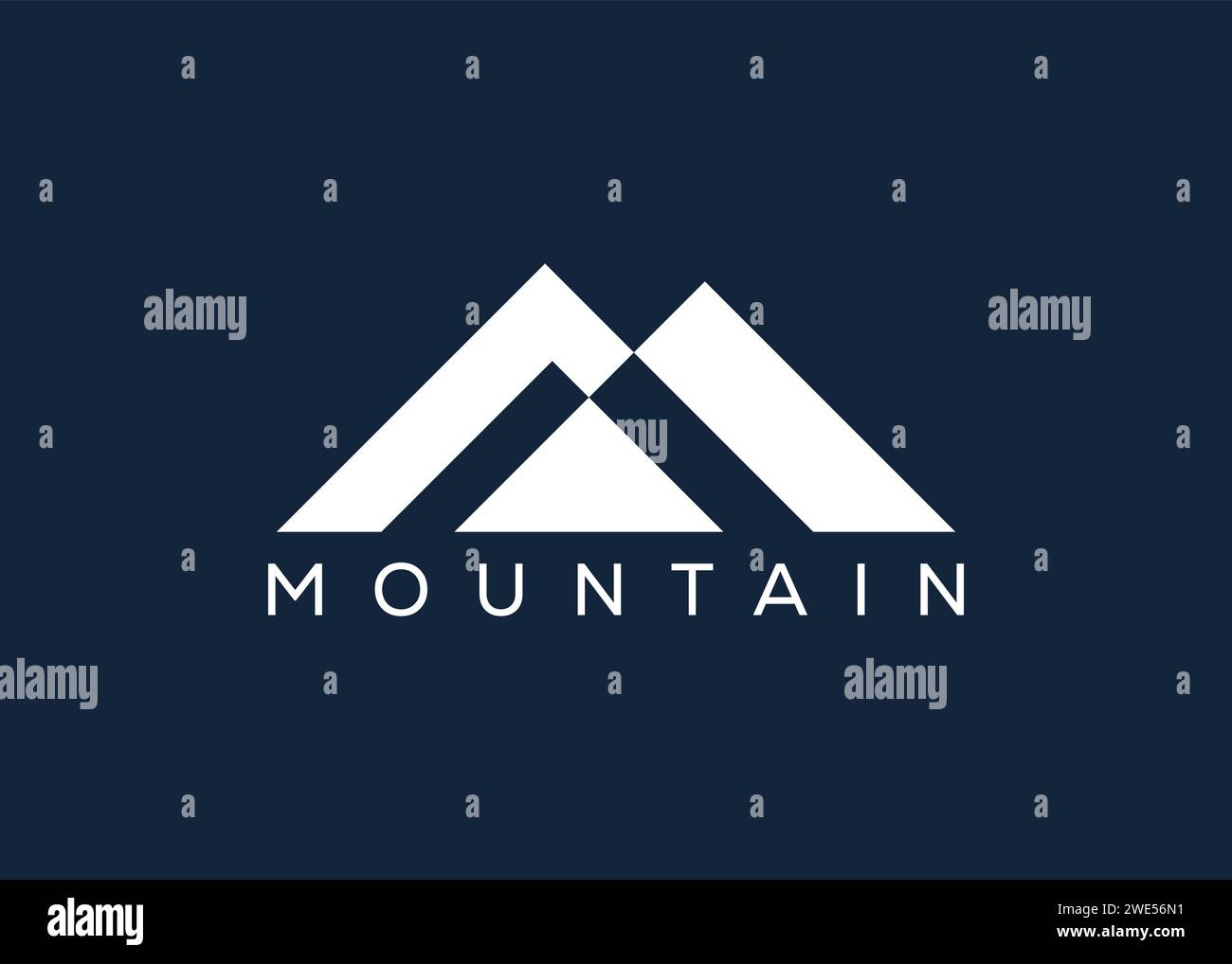 Minimal Mountain logo design vector template. Hill vector logo Stock ...