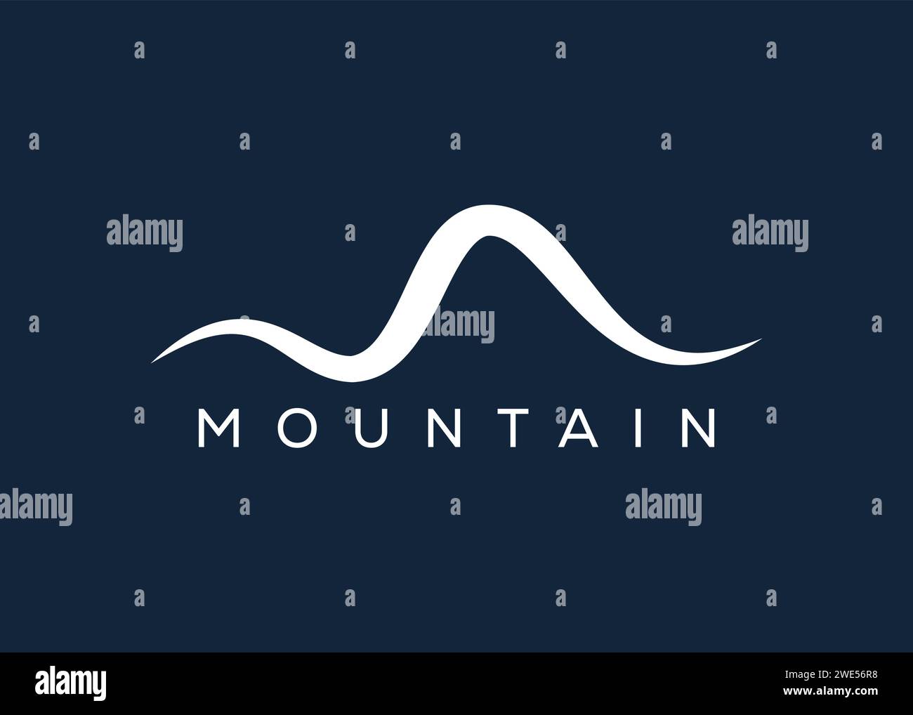 Minimal Mountain logo design vector template. Hill vector logo Stock ...