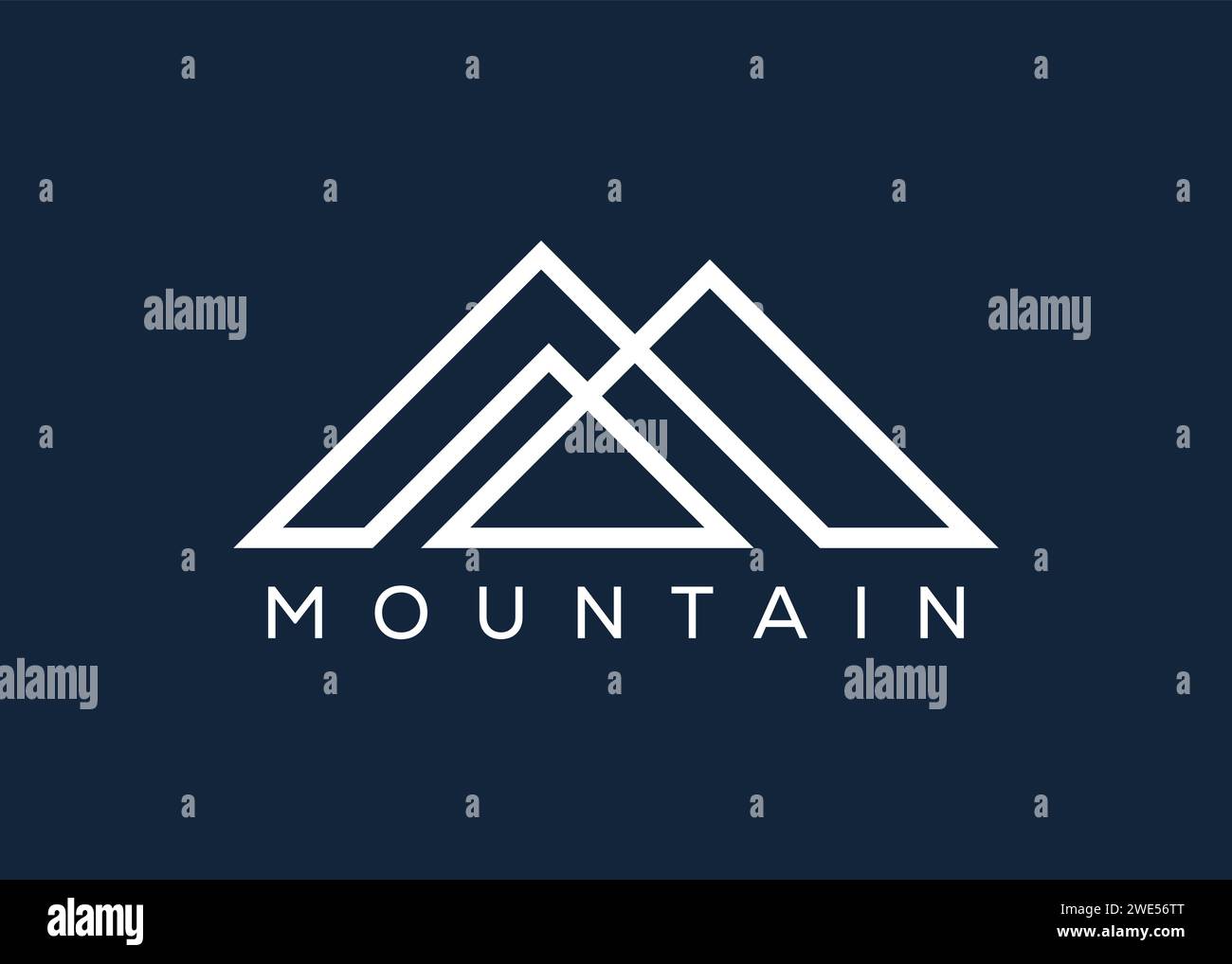 Minimal Mountain logo design vector template. Hill vector logo Stock ...