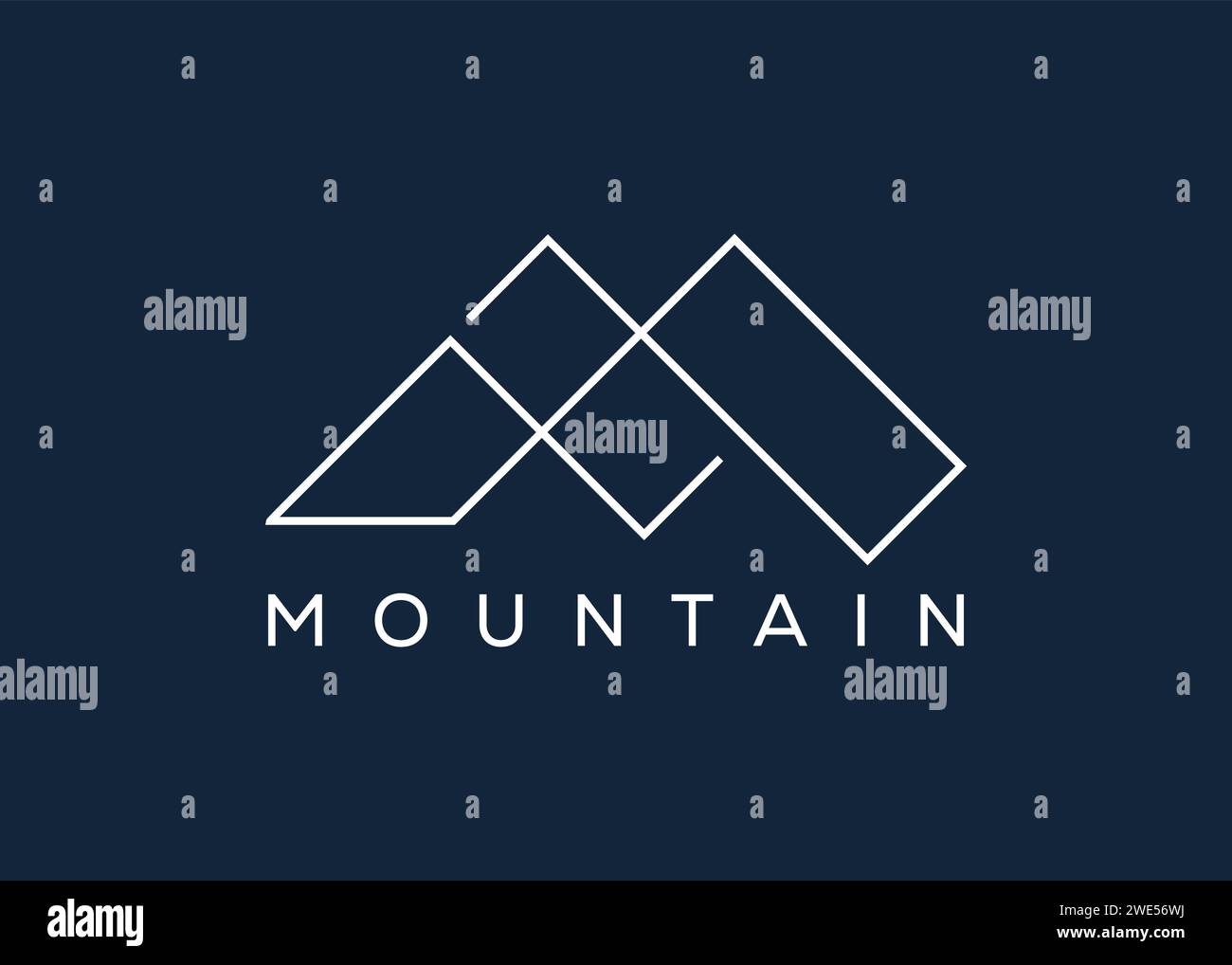 Minimal Mountain logo design vector template. Hill vector logo Stock ...