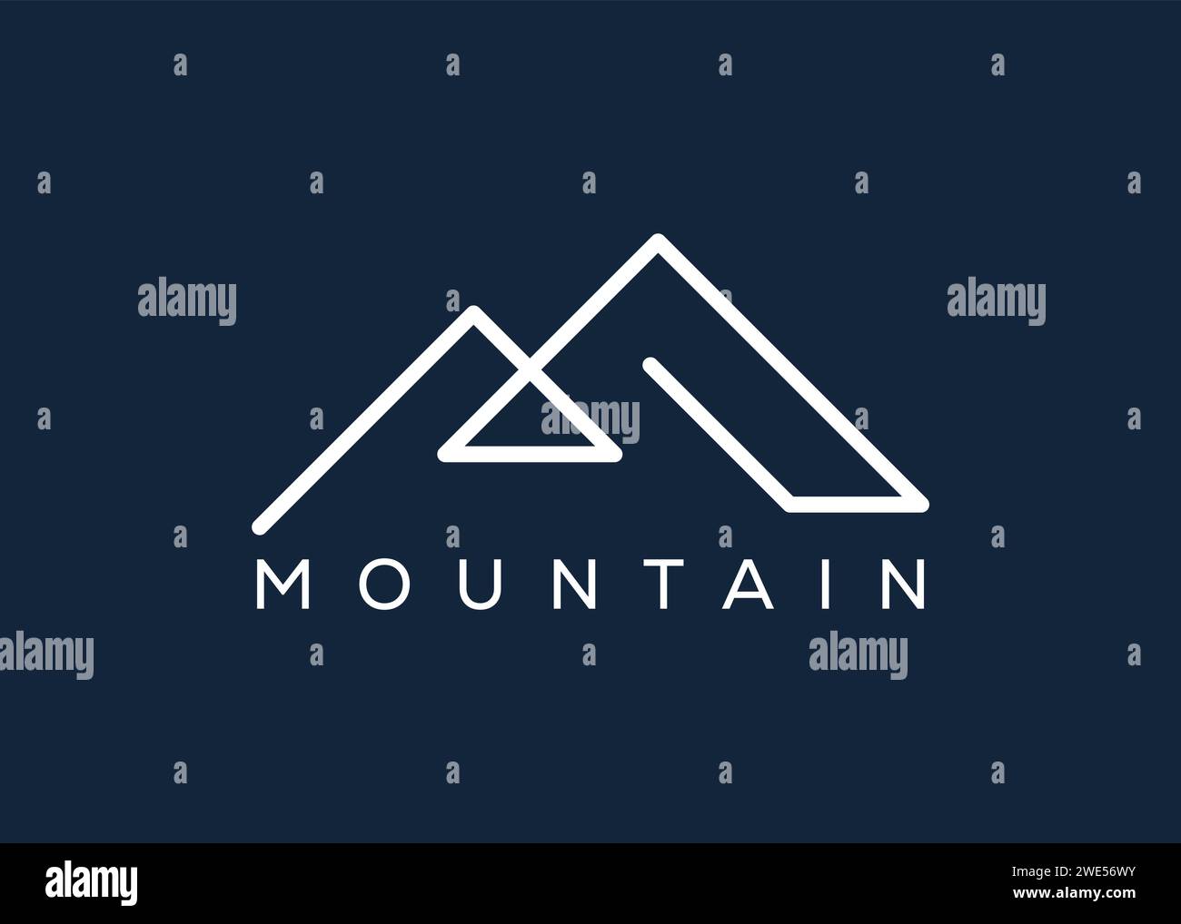 Minimal Mountain logo design vector template. Hill vector logo Stock ...