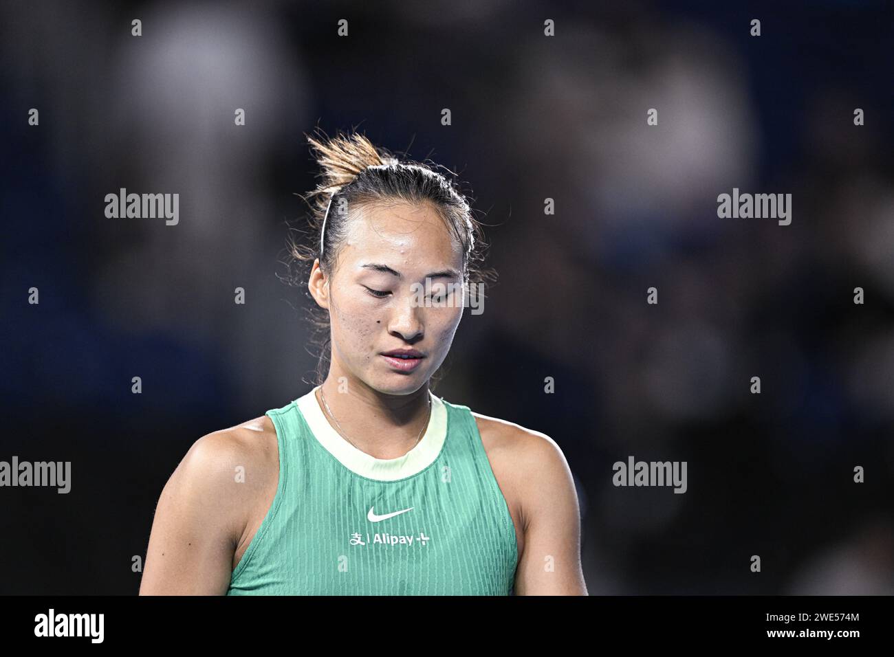 Qinwen Zheng of China during the Australian Open 2024, Grand Slam ...