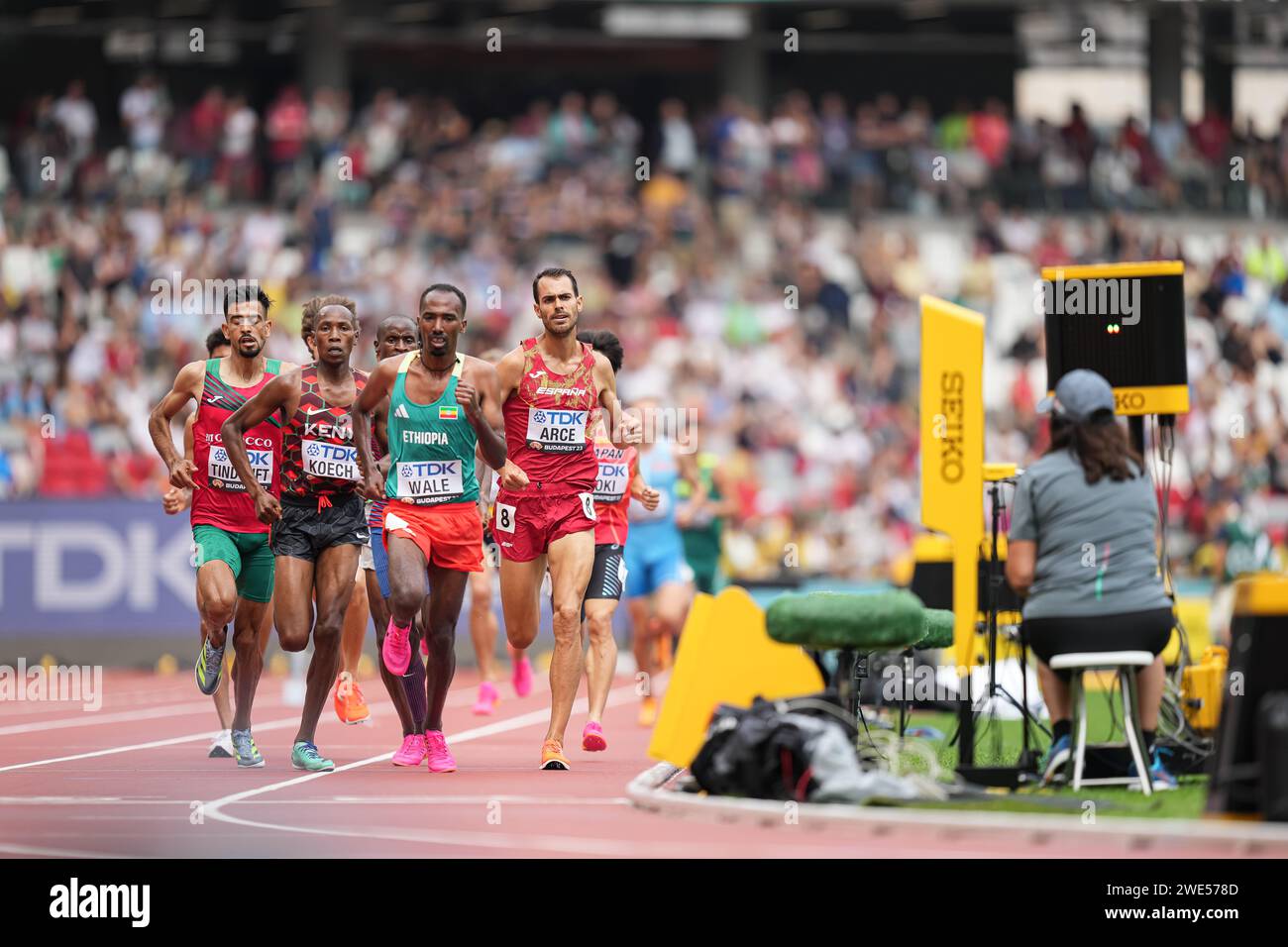 Daniel Arce participating in the 3000 METRES STEEPLECHASE at the World Athletics Championships ...