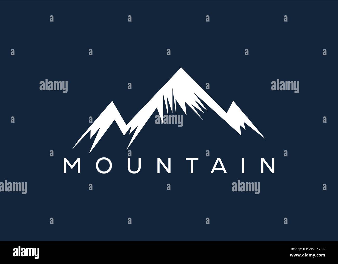 Minimal Mountain logo design vector template. Hill vector logo Stock ...