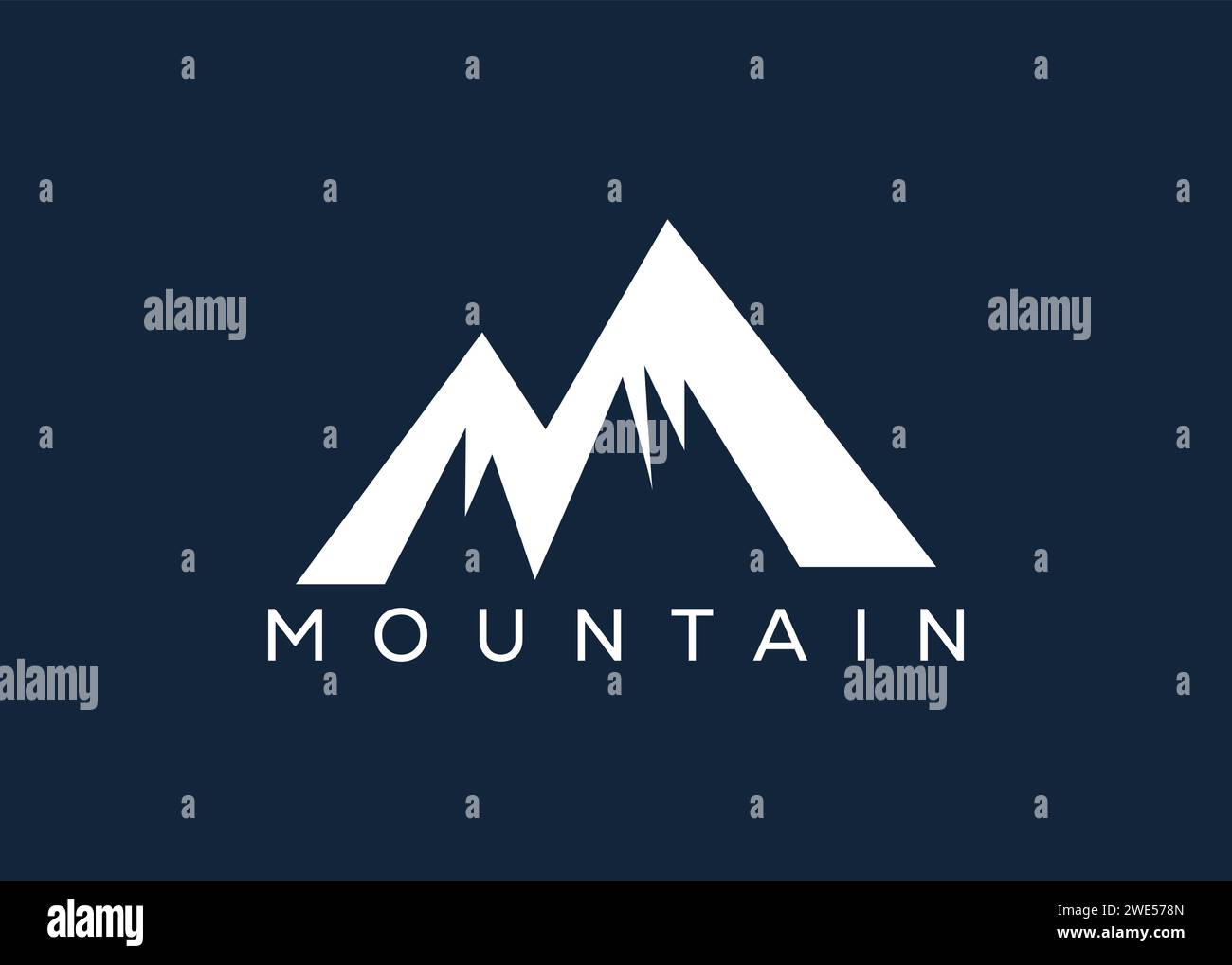 Minimal Mountain logo design vector template. Hill vector logo Stock ...