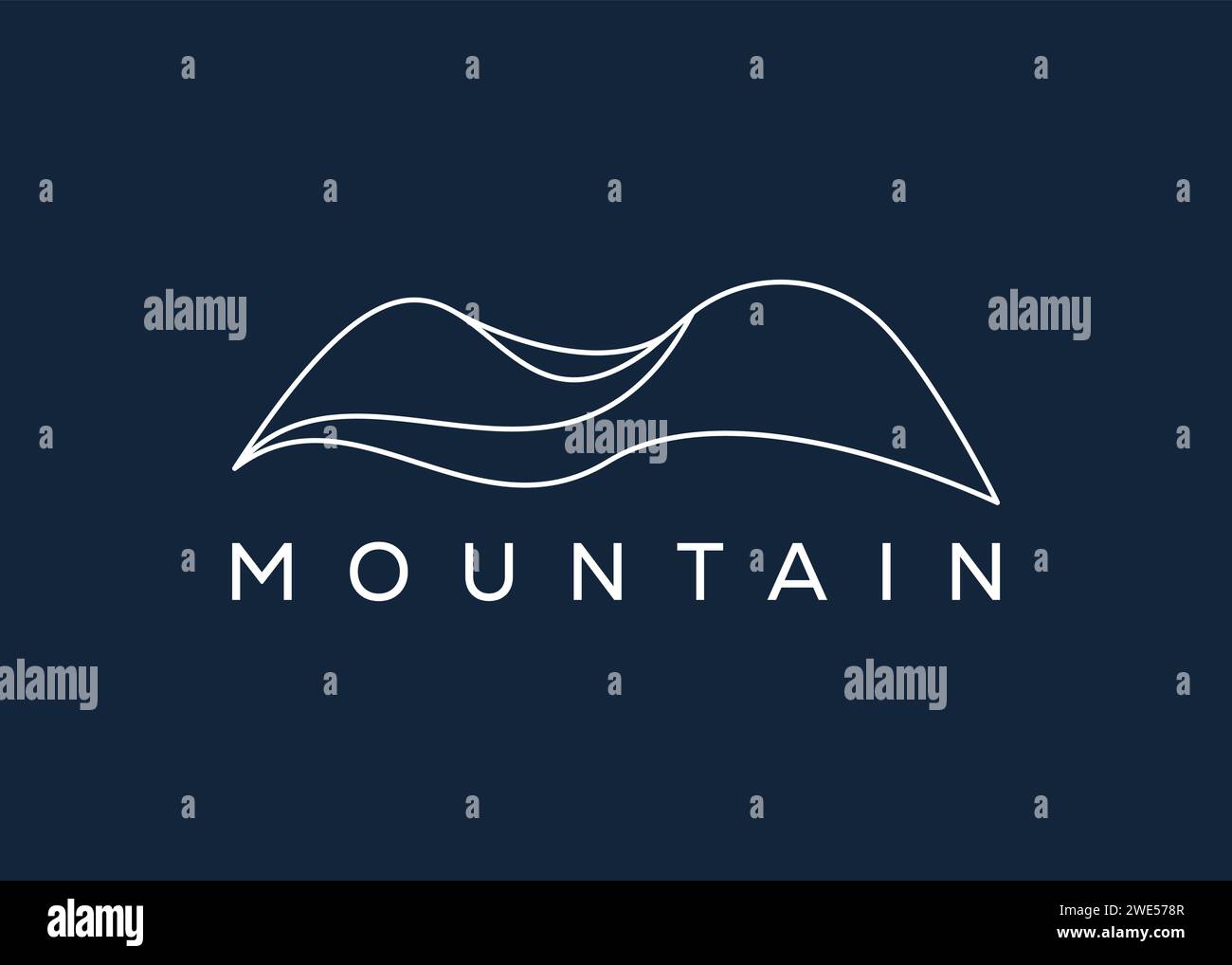 Minimal Mountain logo design vector template. Hill vector logo Stock ...