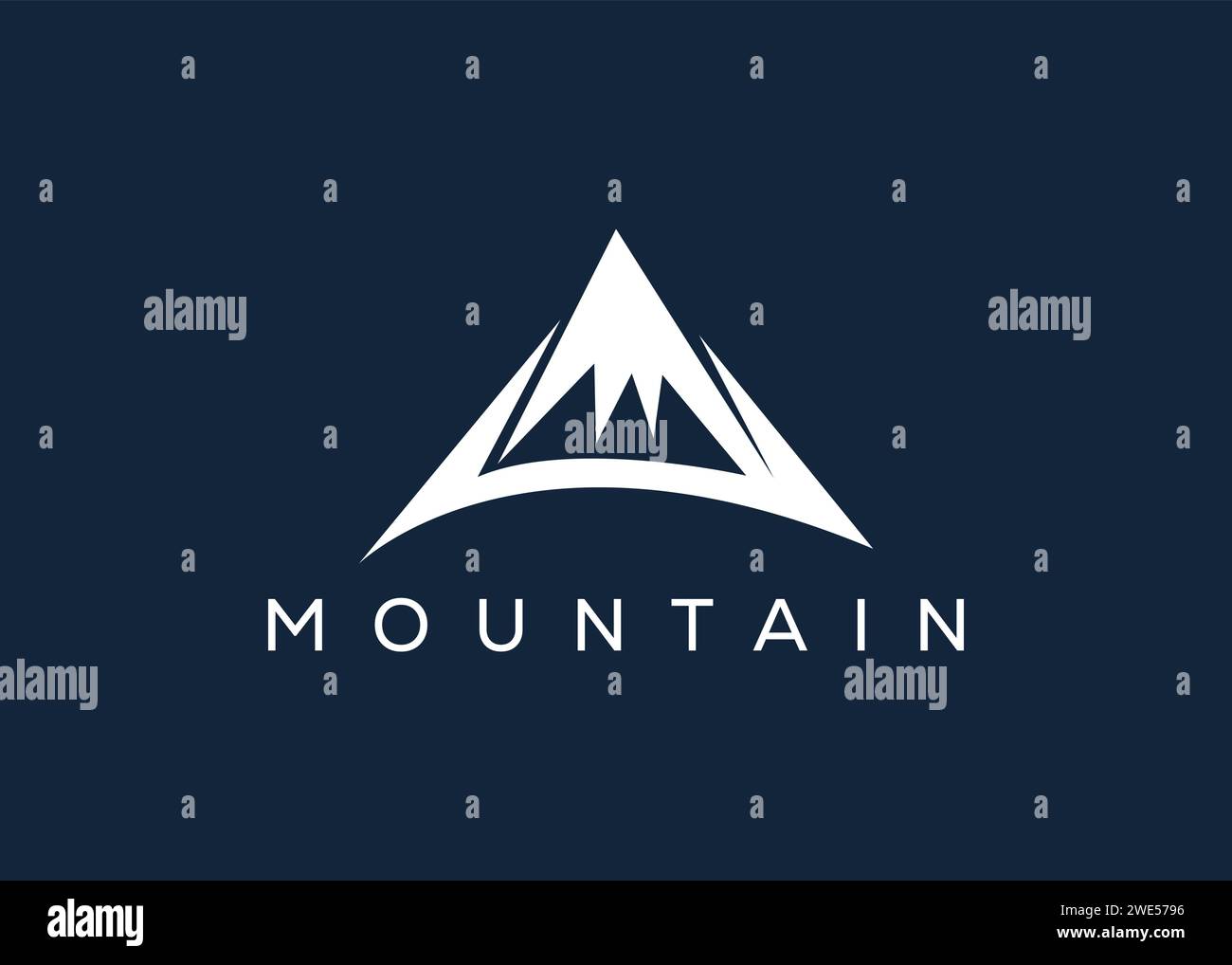 Minimal Mountain logo design vector template. Hill vector logo Stock ...