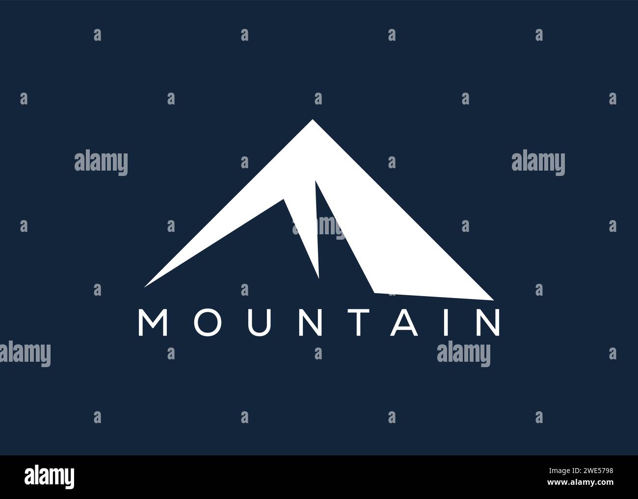 Minimal Mountain logo design vector template. Hill vector logo Stock ...
