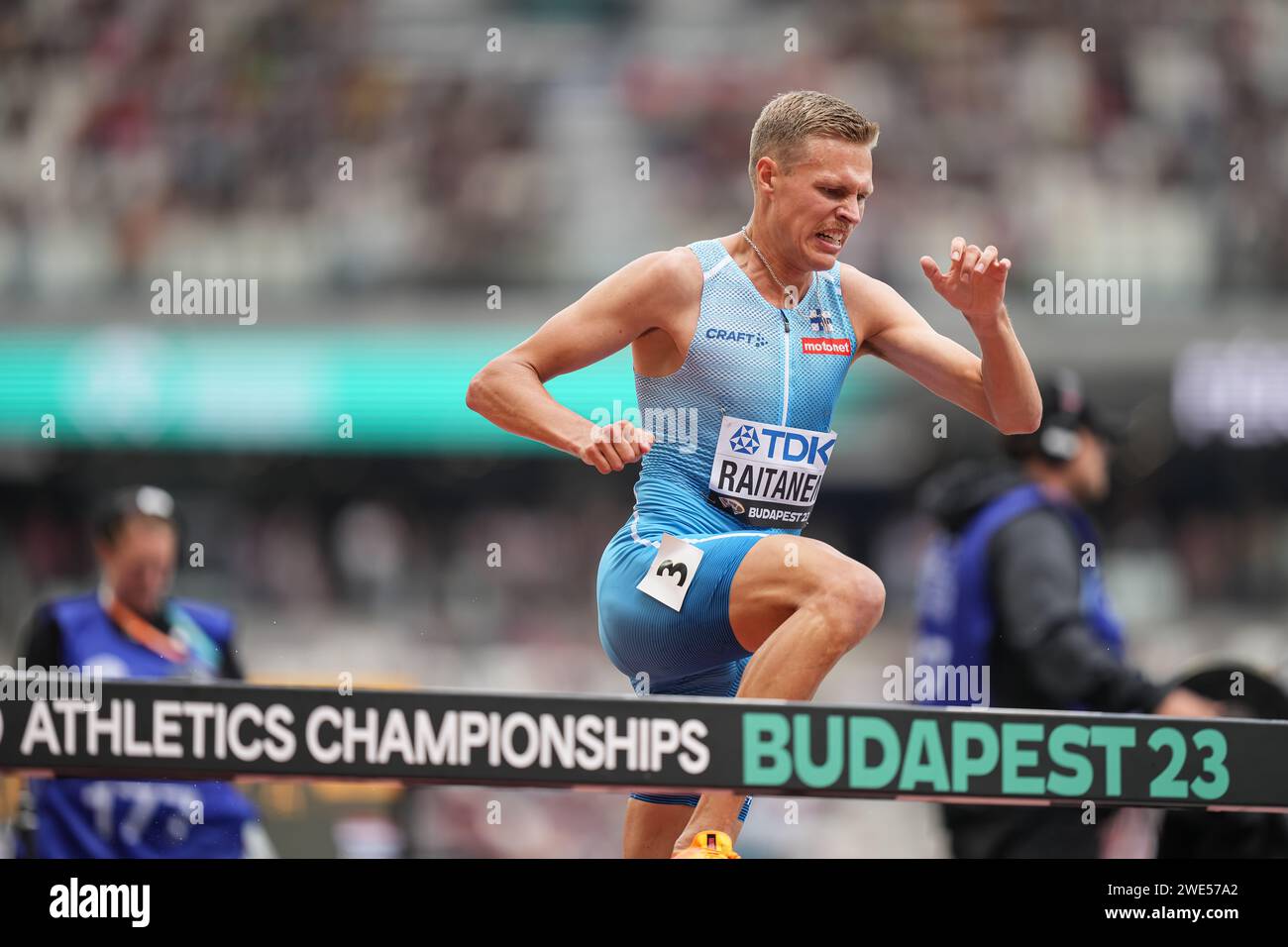Topi RAITANEN participating in the 3000 METRES STEEPLECHASE at the ...