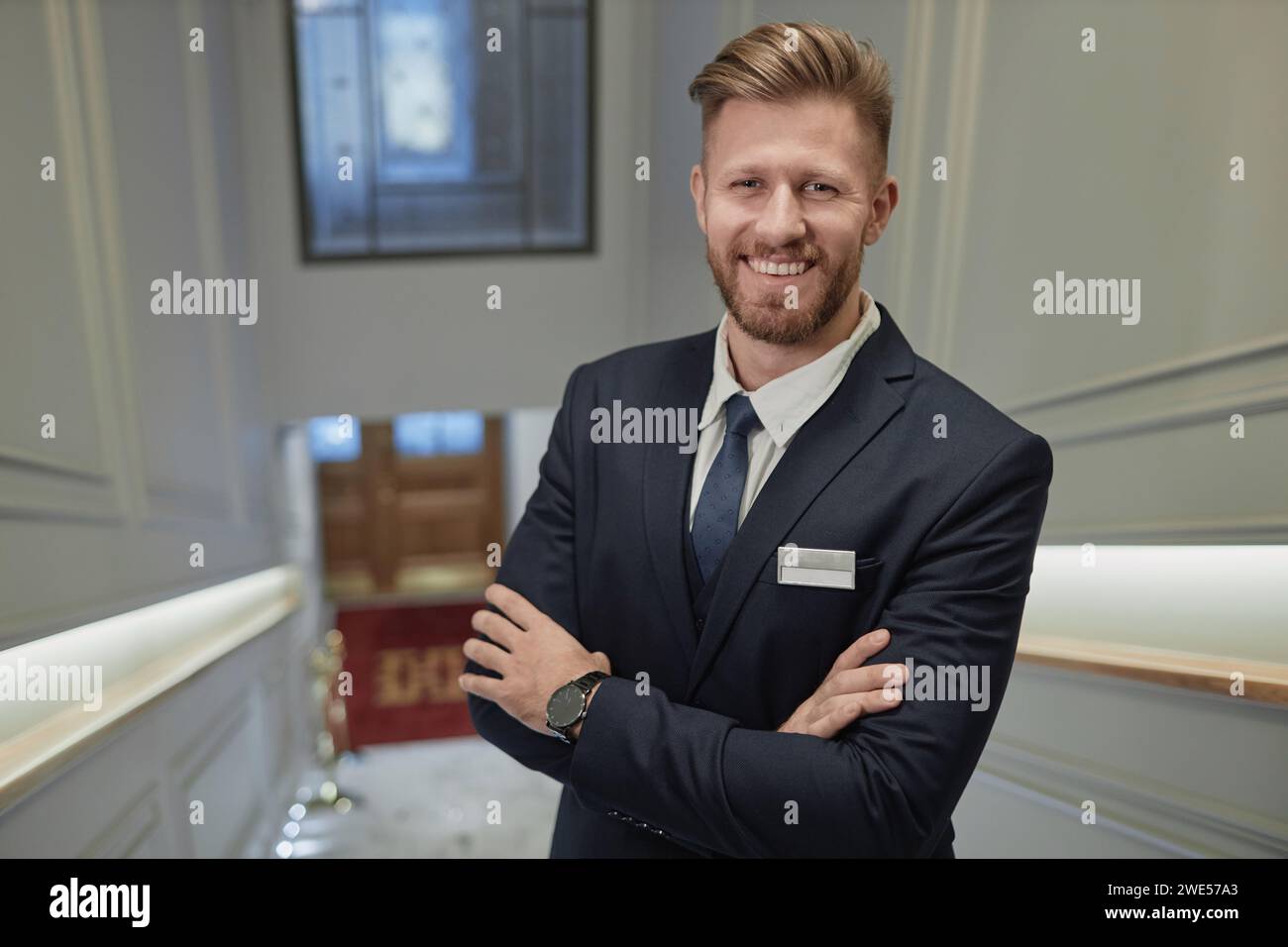 Happy doorman hi-res stock photography and images - Alamy