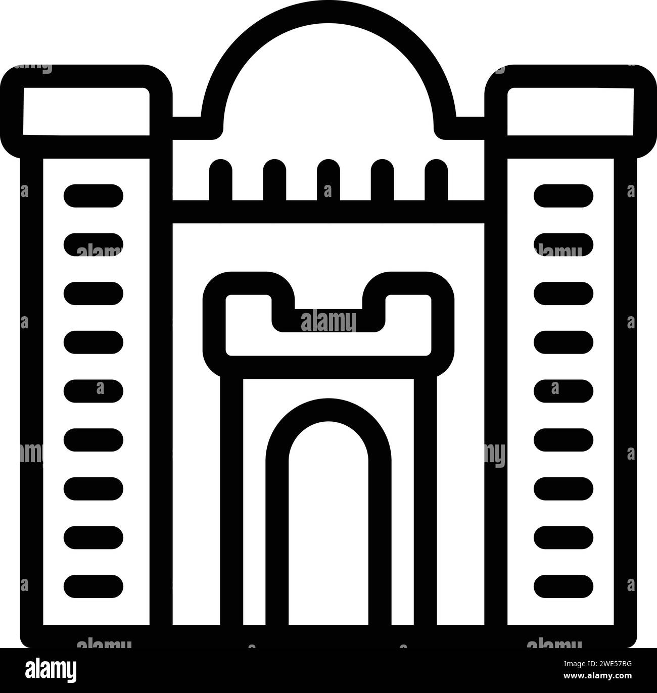 Mosque building icon outline vector. Baku city. Country Azerbaijan ...