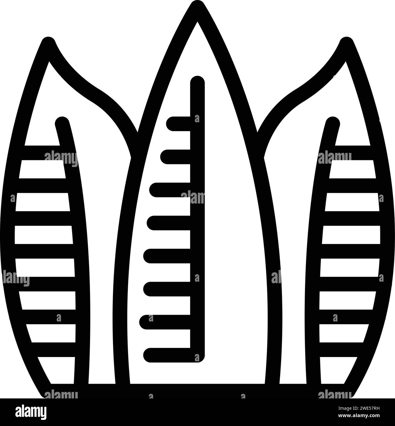 Baku modern building icon outline vector. Travel skyline. Feature ...