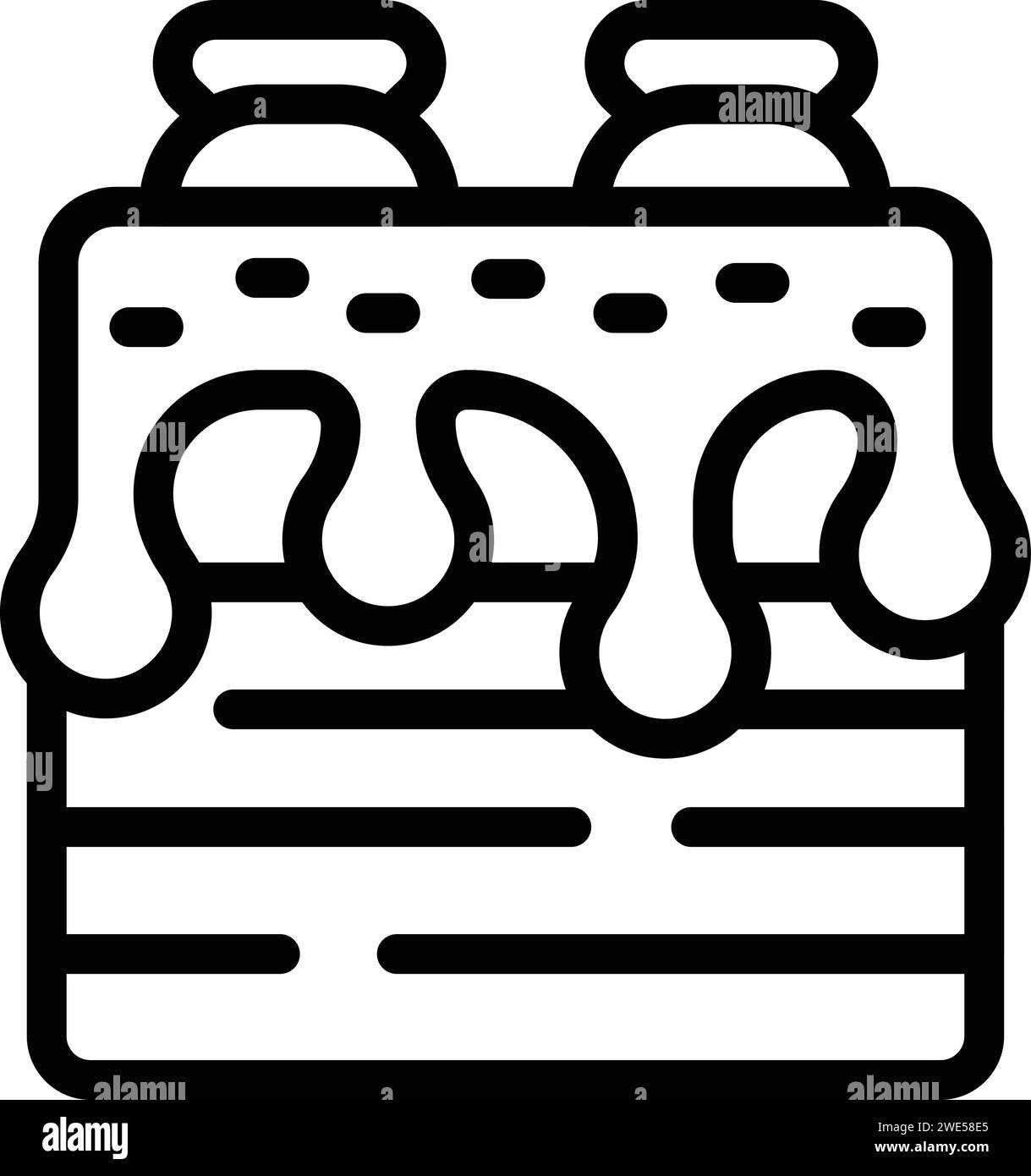 Cream cake food icon outline vector. Tip frosting. Tube cone cook Stock ...