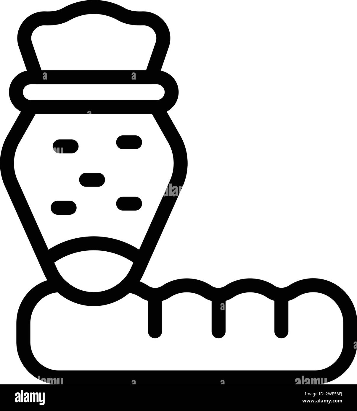 Cooking cream icon outline vector. Pastry logo food. Bag bakery Stock ...