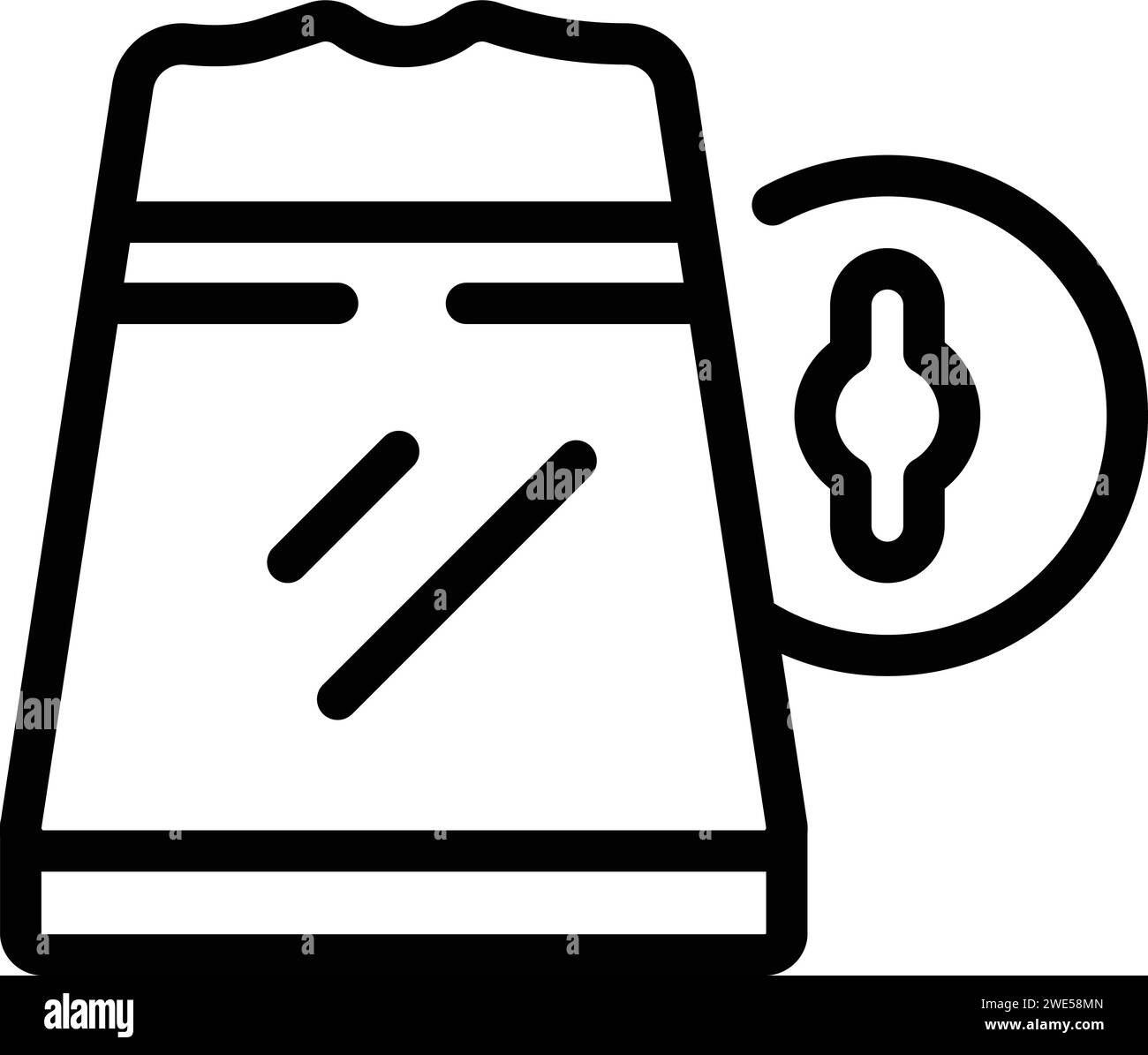 Icing nozzles icon outline vector. Cake decoration. Pastry tube cone ...