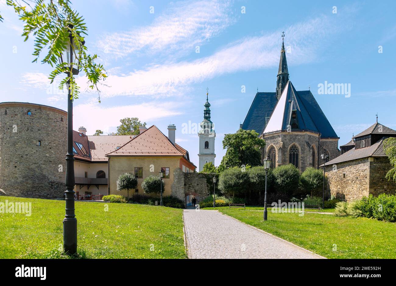 Medieval city fortifications and parish church of the Nativity of Mary ...