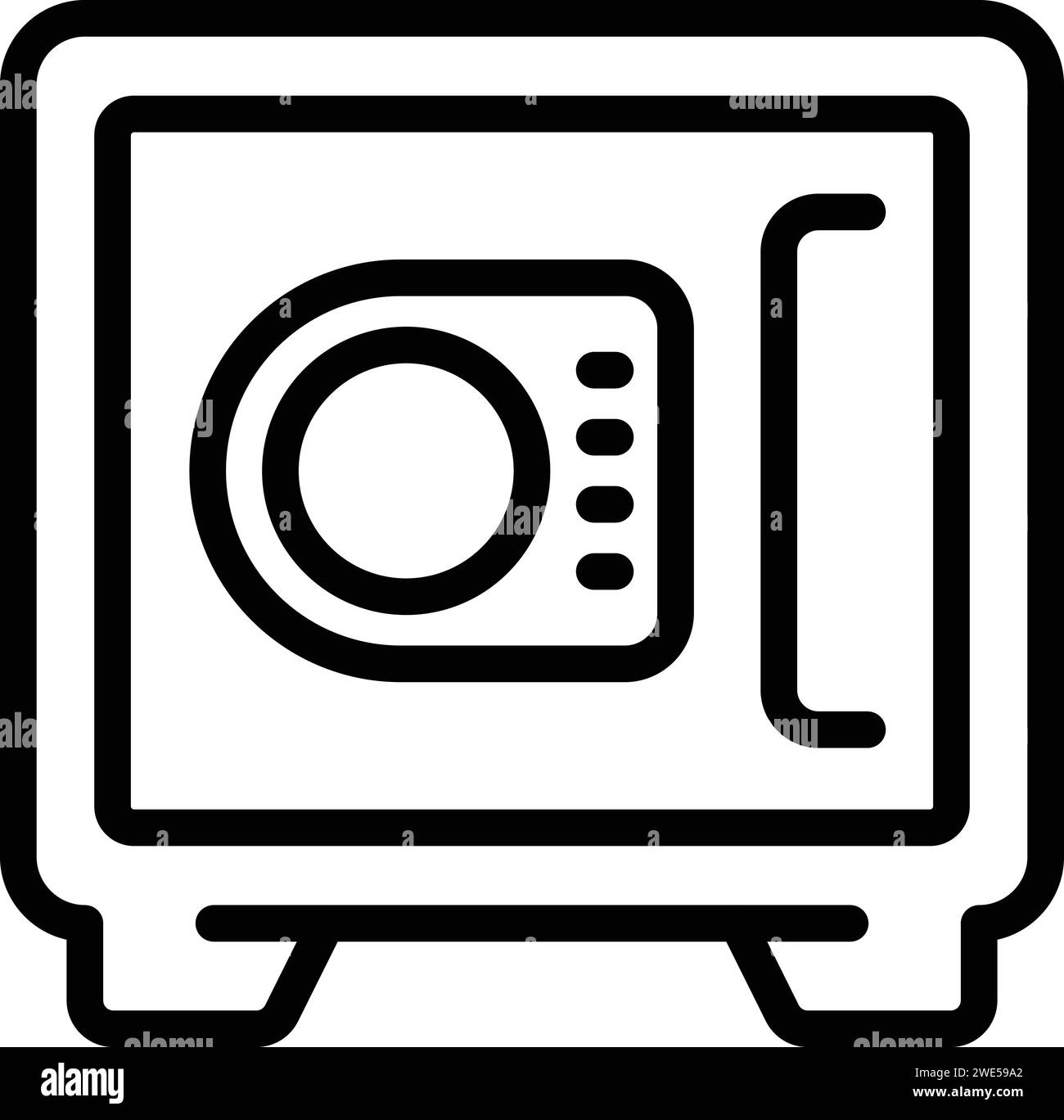 Safeguard code icon outline vector. Safe box. Secured code key Stock ...