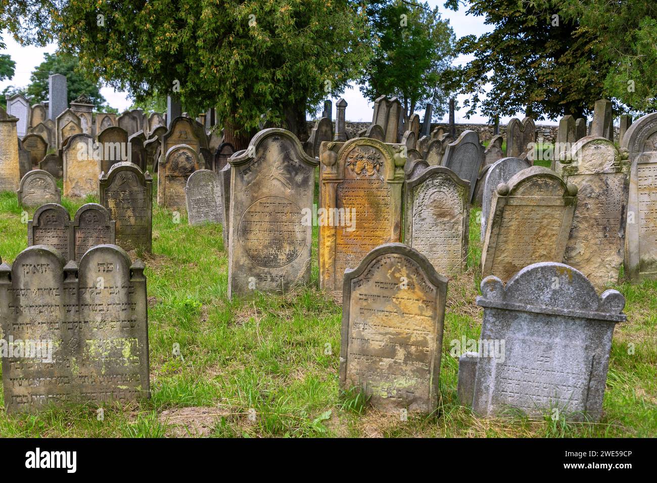Jewish cemetery in Úsov in Moravia in the Czech Republic Stock Photo ...